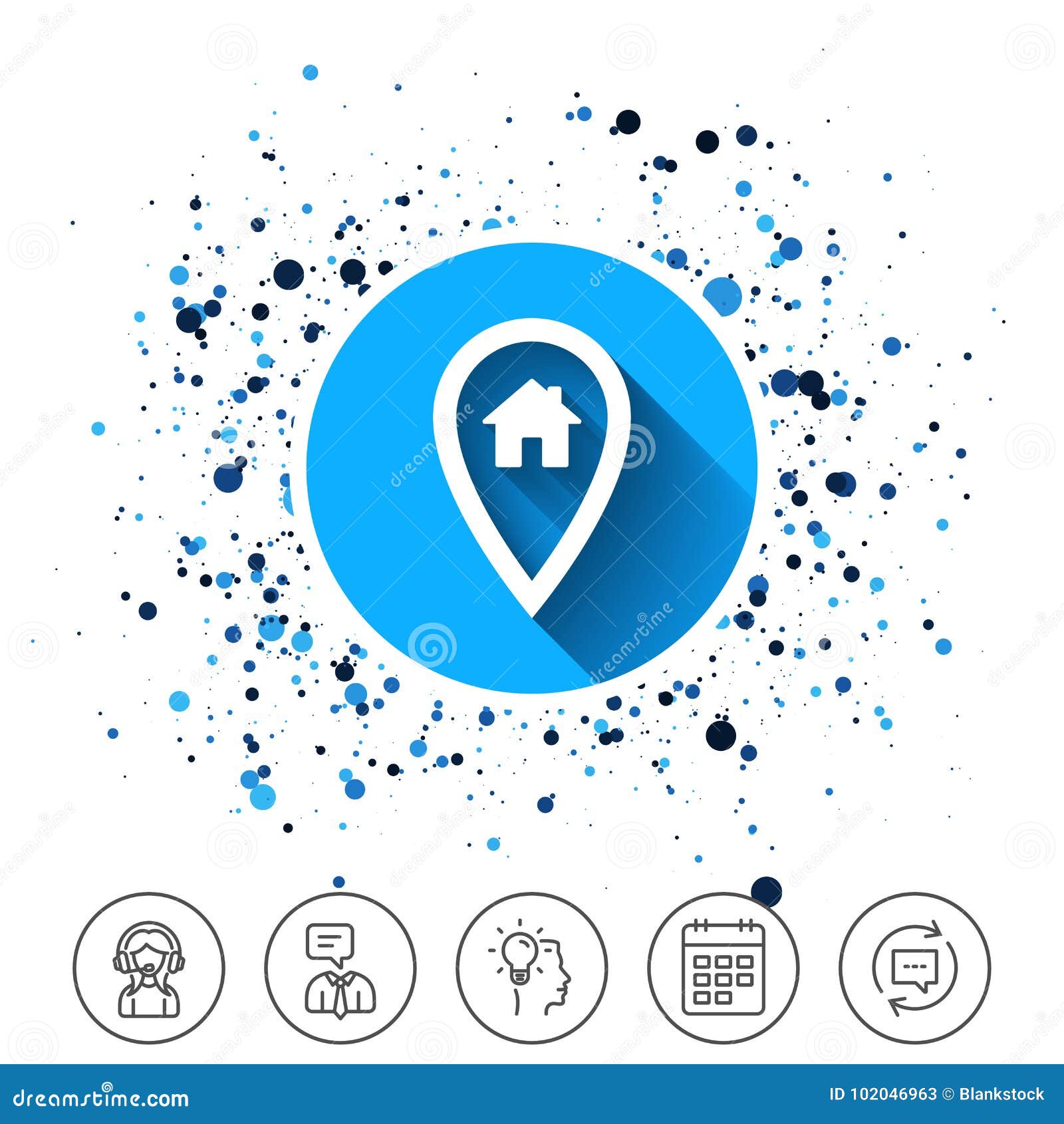Map Pointer House Sign Icon. Marker Symbol. Stock Vector - Illustration ... Map Pointer House Sign Icon. Marker Symbol. Stock Vector - Illustration ...