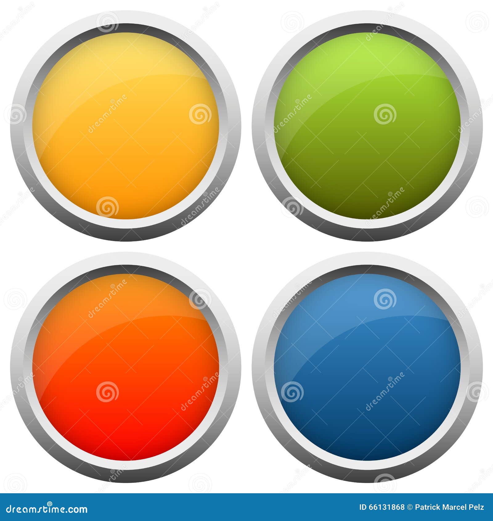 Button Collection Four Colors Stock Vector - Illustration of online ...