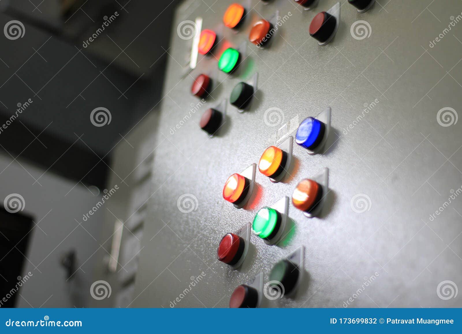 Button on the Control Box in the Electric Room. Stock Photo - Image of ...