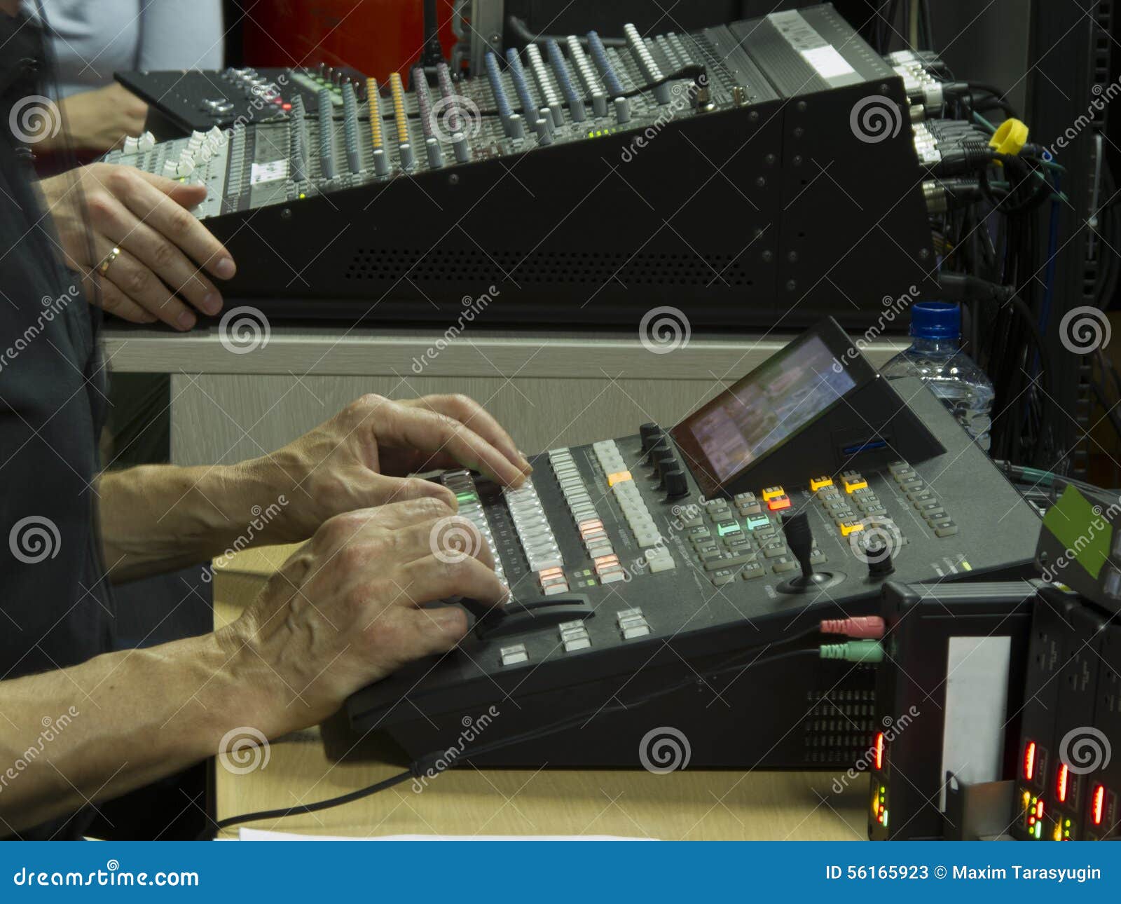 Button on the Control Panel Television Equipment Stock Image - Image of ...