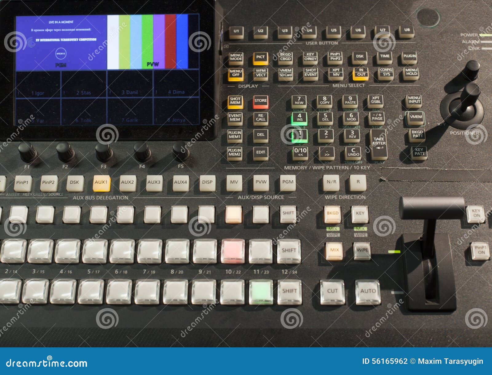 Button on the Control Panel Television Equipment Stock Photo - Image of ...