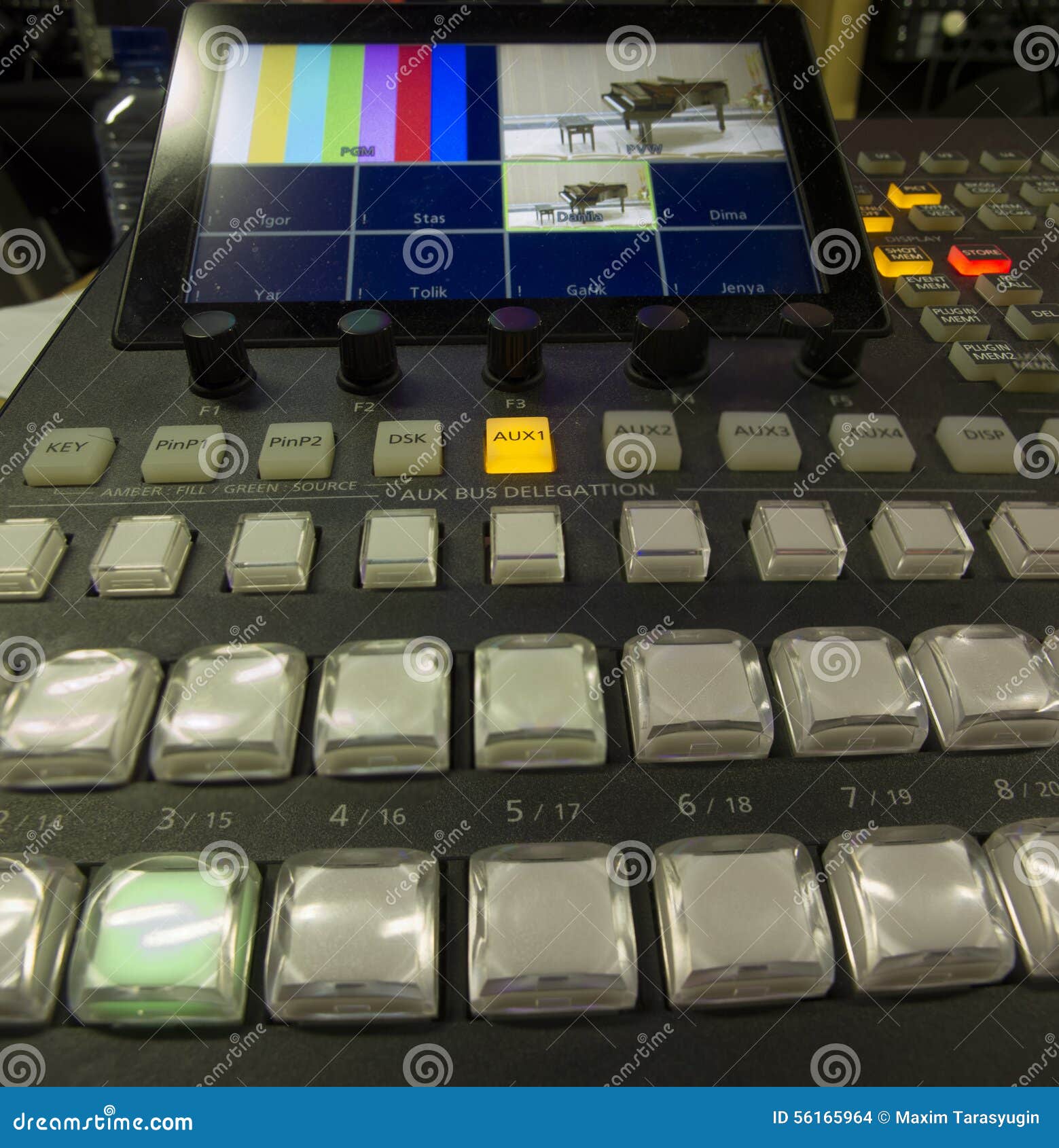 Button on the Control Panel Television Equipment Stock Photo - Image of ...