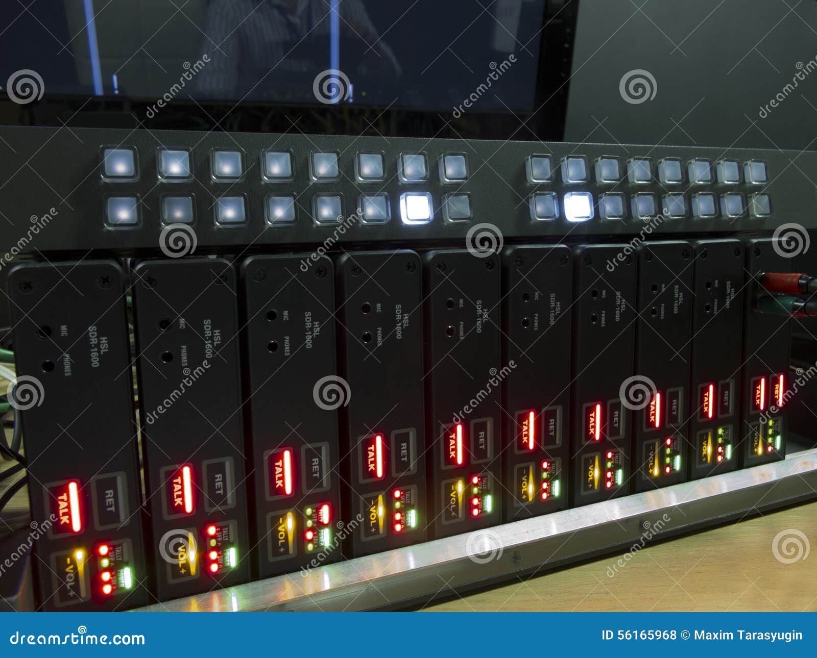 Button on the Control Panel Television Equipment Stock Photo - Image of ...