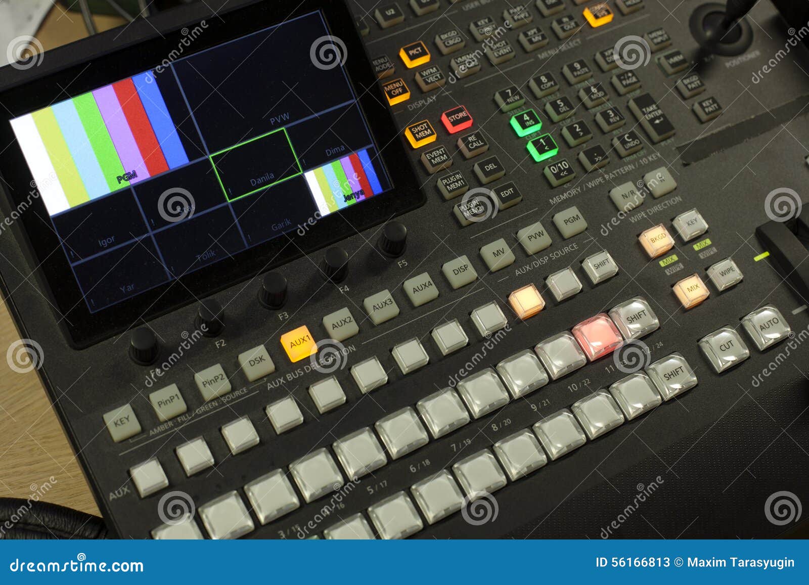 Button on the Control Panel Television Equipment Stock Image - Image of ...