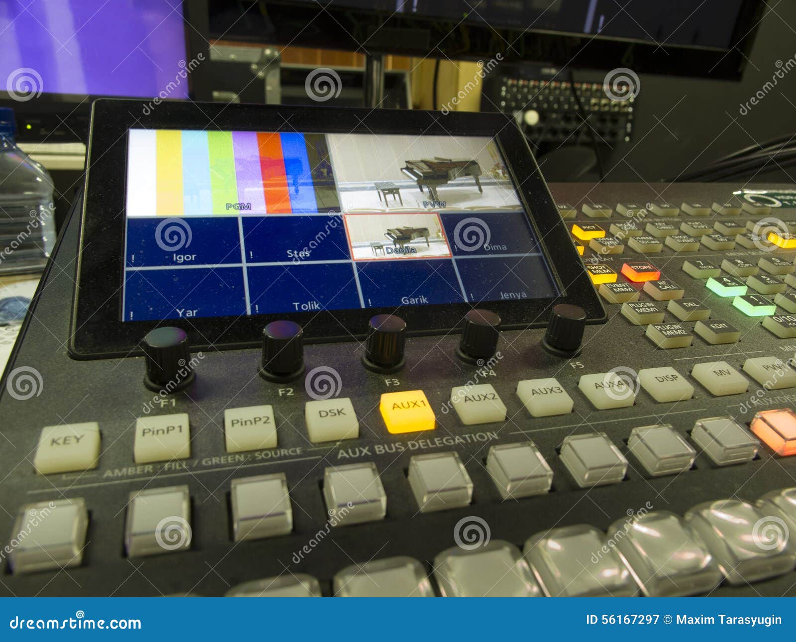 Button on the Control Panel Television Equipment Stock Image - Image of ...