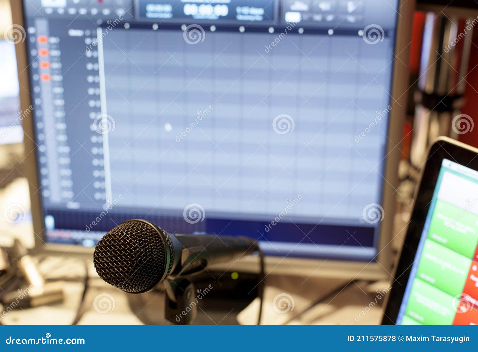 Button on the Control Panel Television Equipment Stock Photo - Image of ...