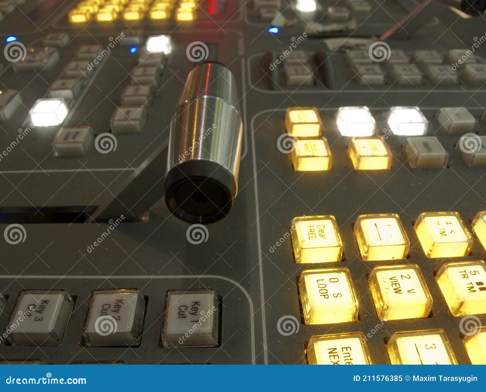 Button on the Control Panel Television Equipment Stock Image - Image of ...
