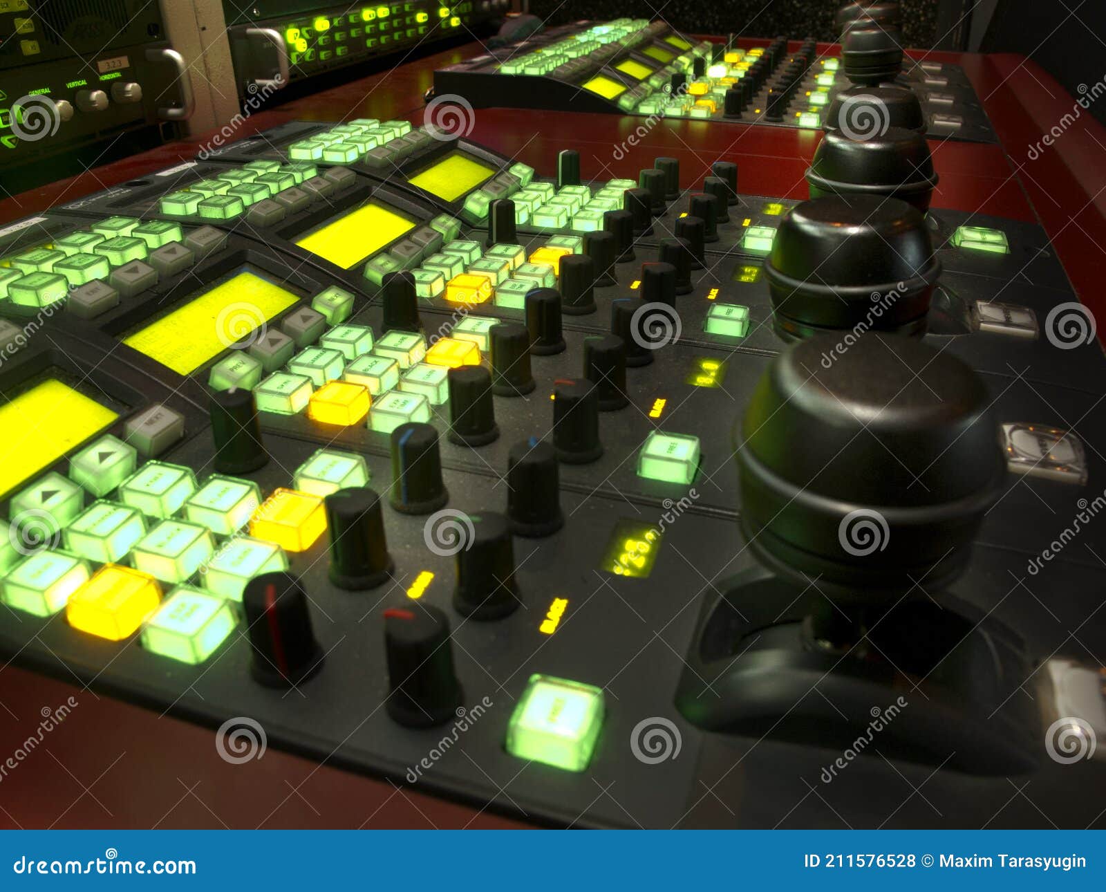 Button on the Control Panel Television Equipment Stock Photo - Image of ...