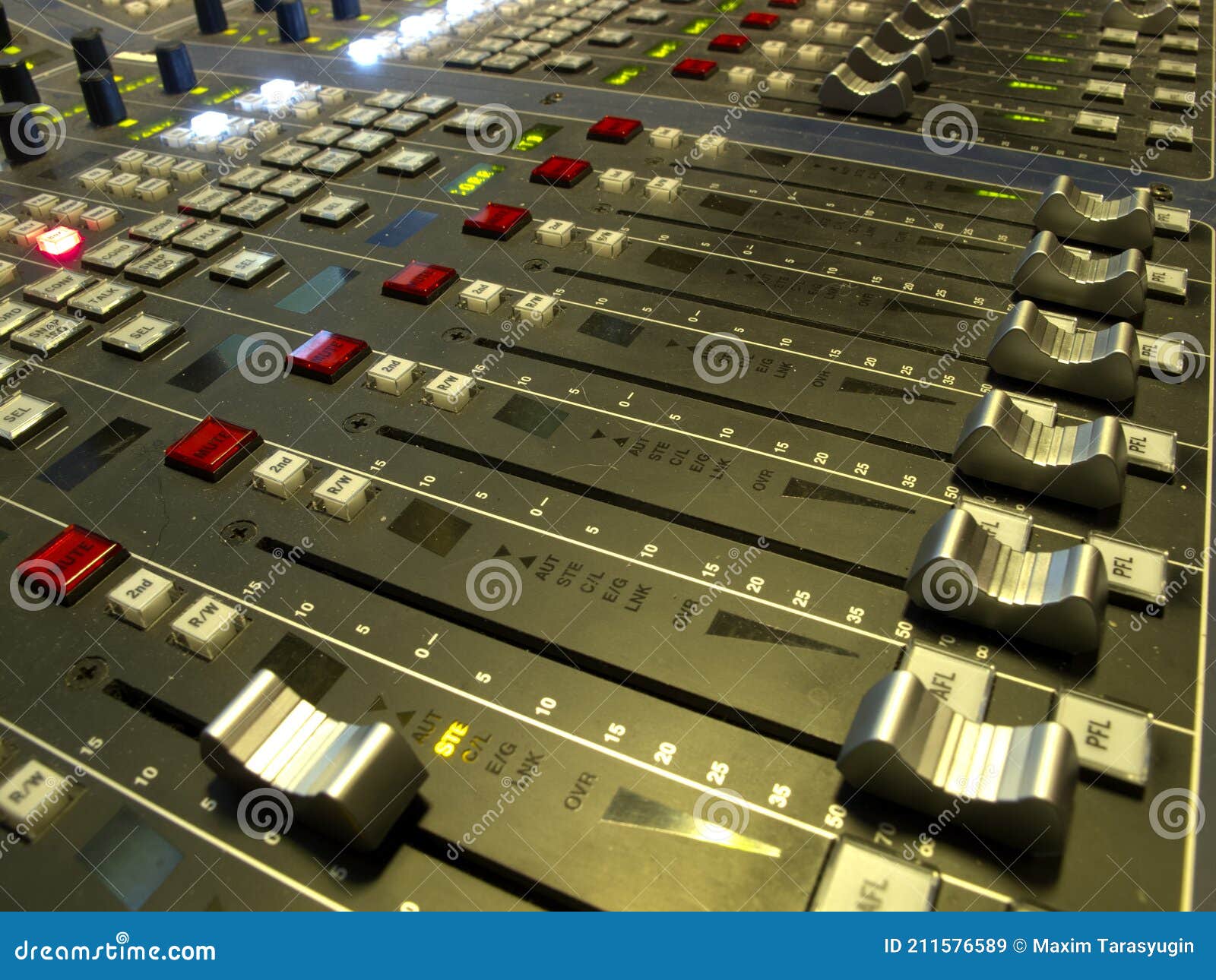 Button on the Control Panel Television Equipment Stock Image - Image of ...