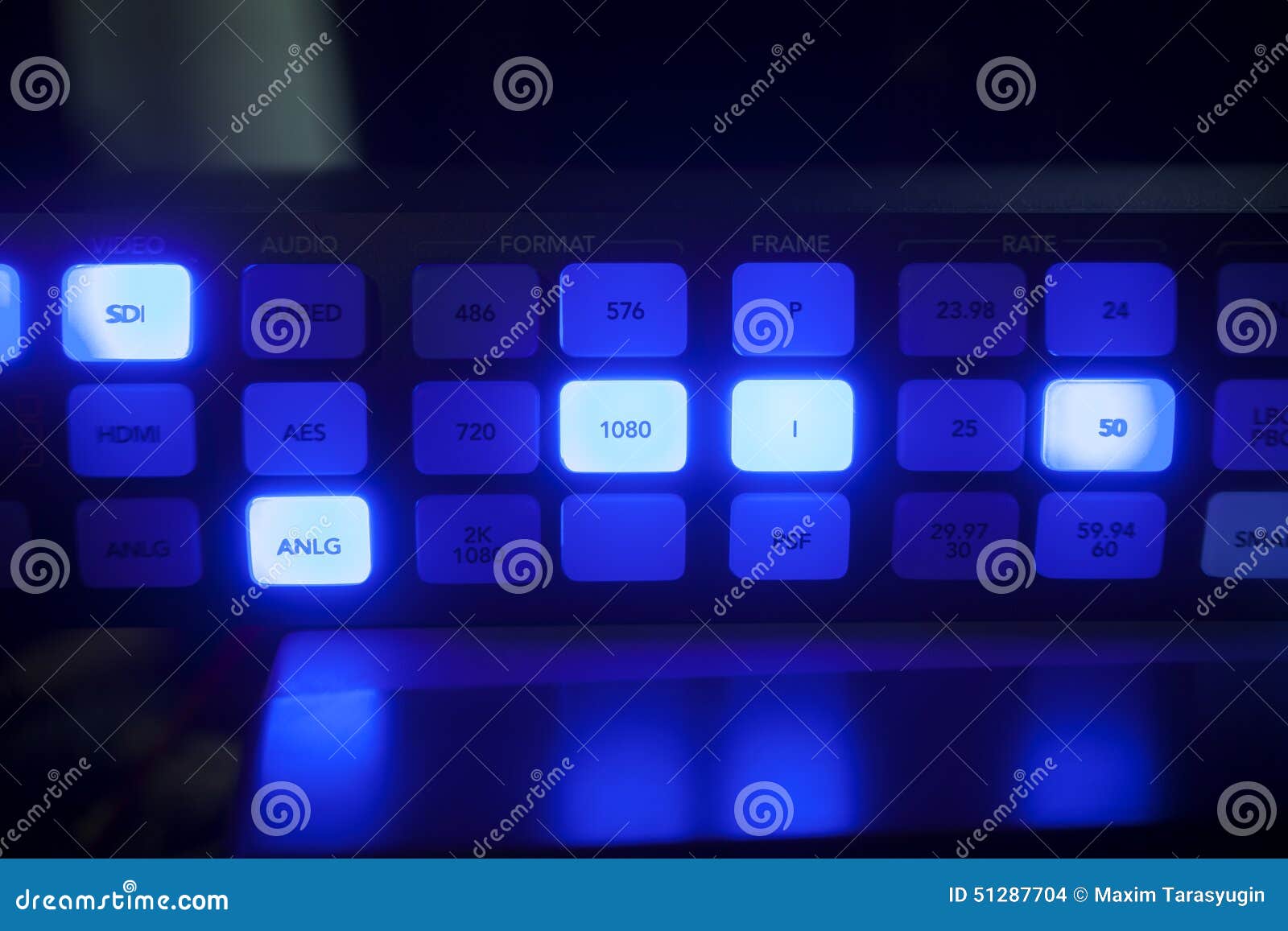 Button on the Control Panel Television Equipment Stock Photo - Image of ...