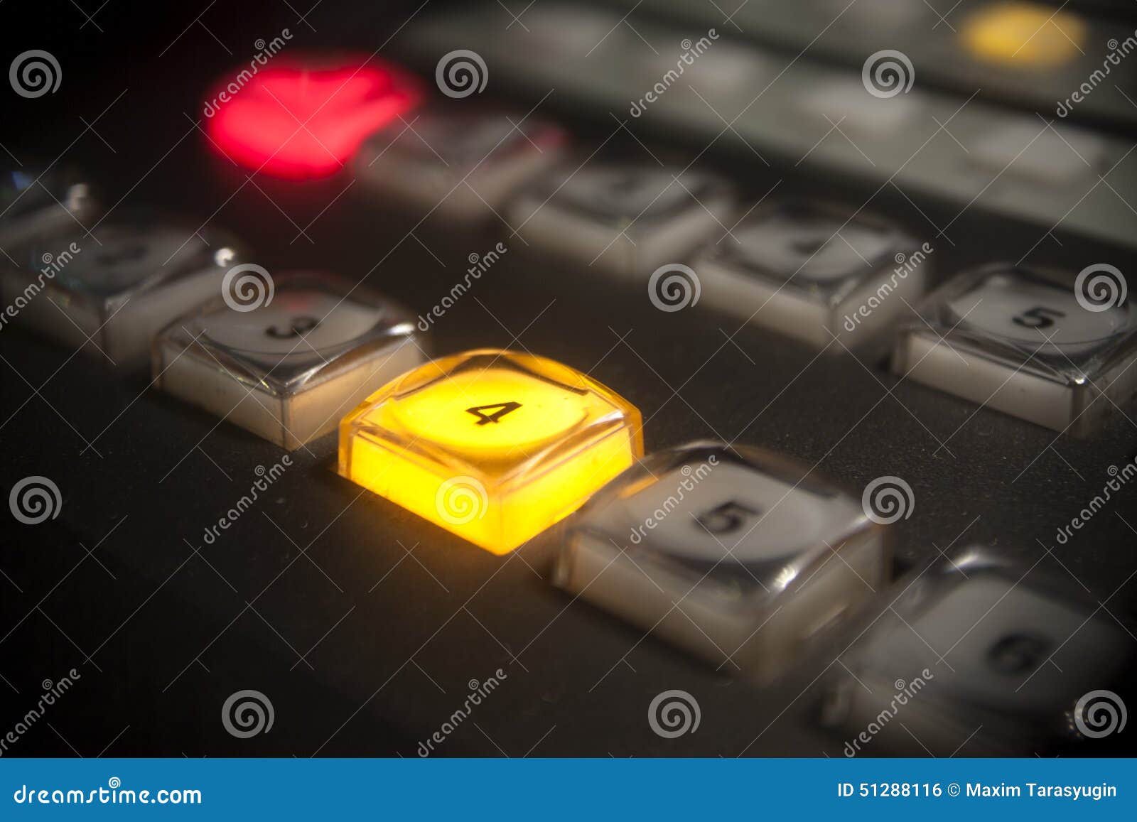 Button on the Control Panel Television Equipment Stock Photo - Image of ...