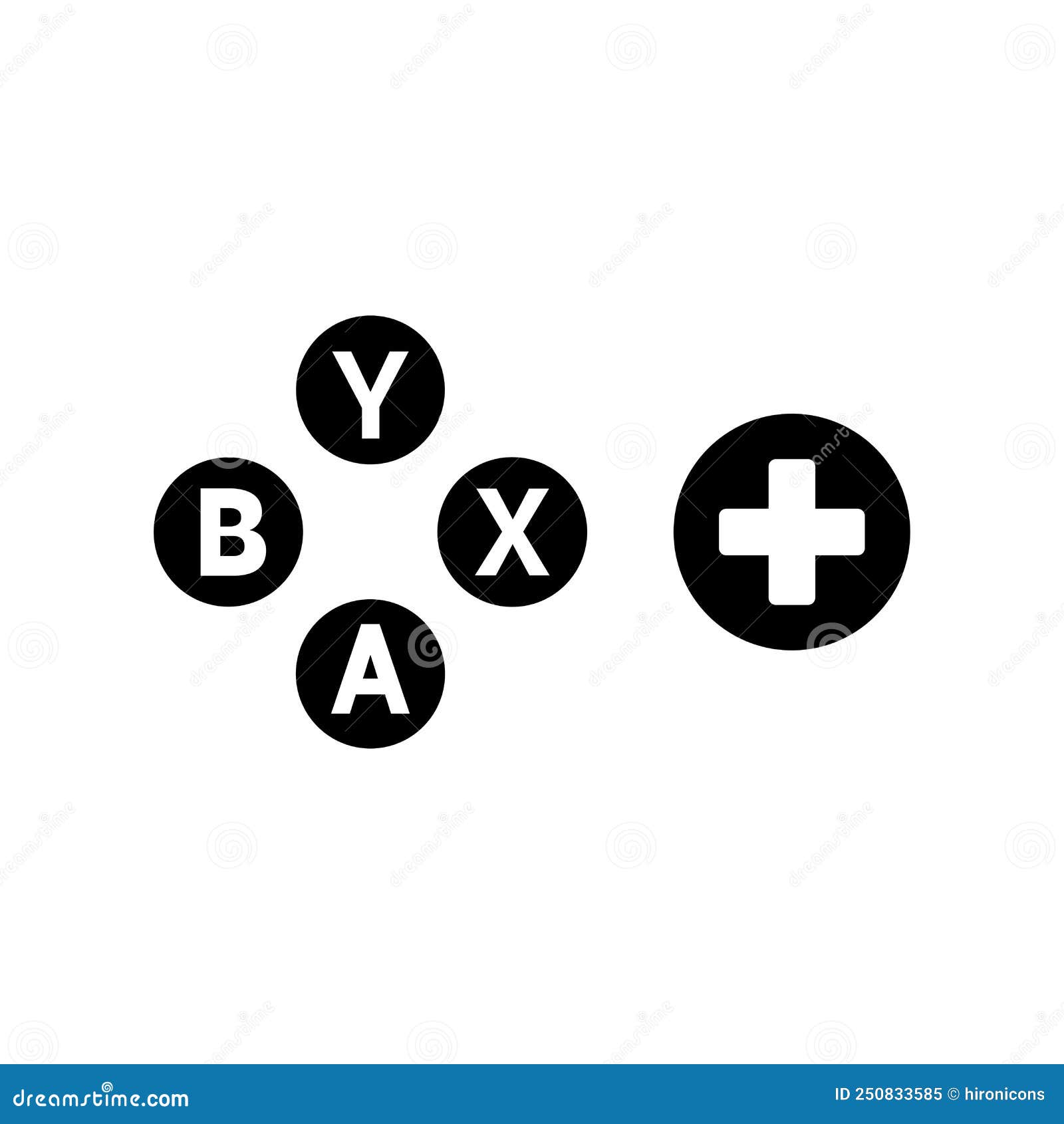 Button, Controller, Gamepad Icon. Black Vector Graphics Stock Vector ...