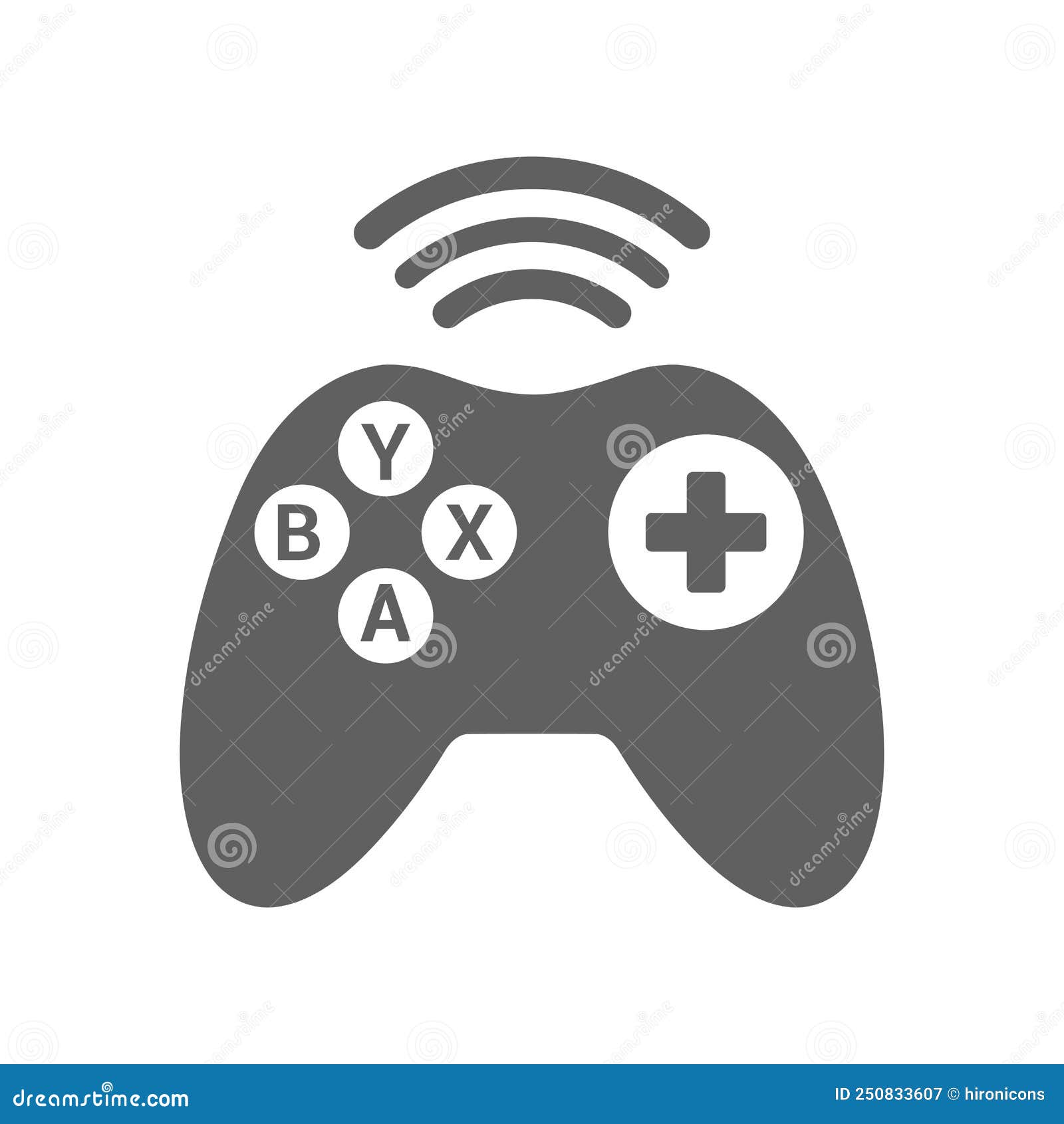 Button, Controller, Gamepad Icon. Gray Vector Graphics Stock Vector ...