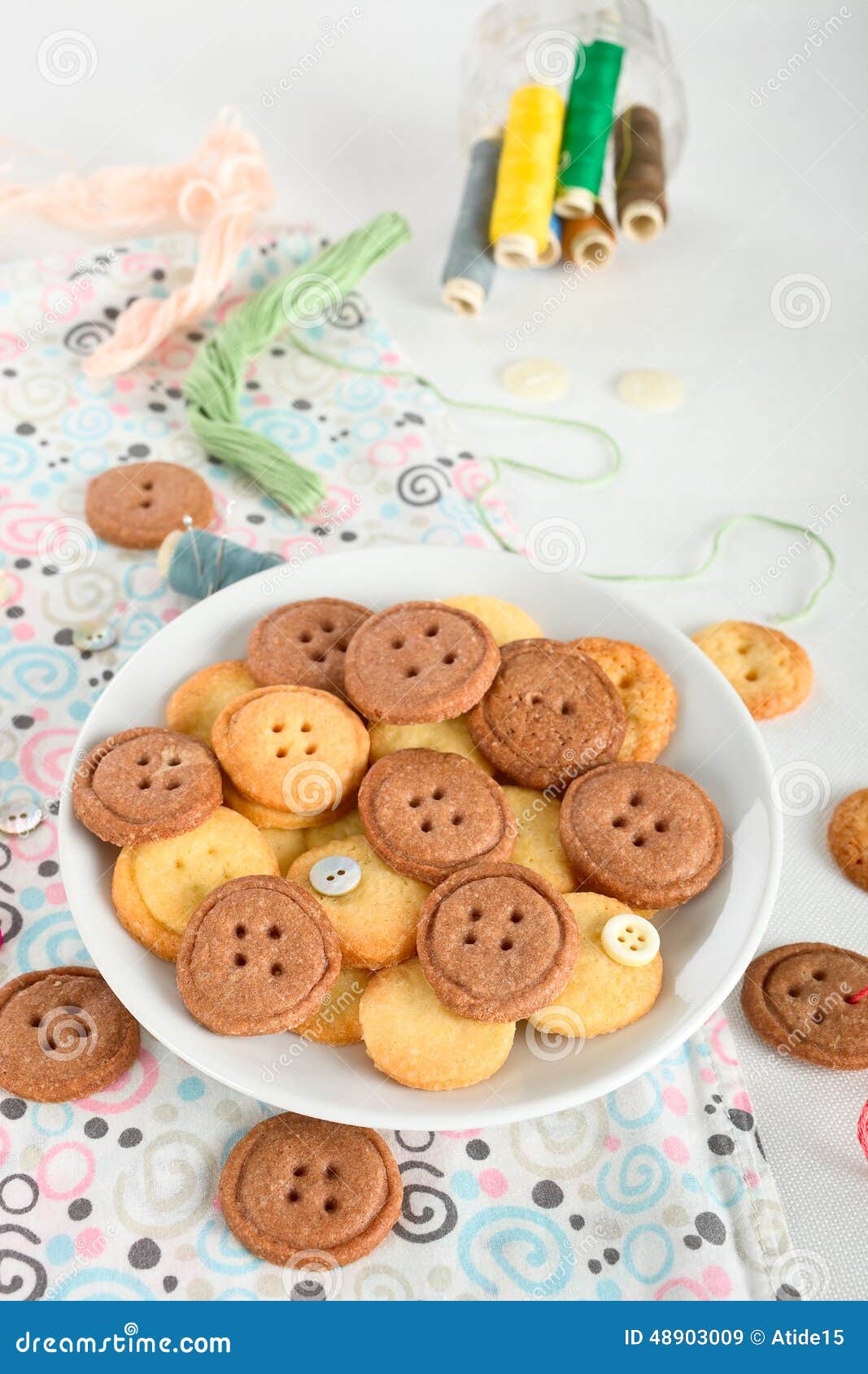 Button cookies stock image. Image of baked, snack, home - 48903009