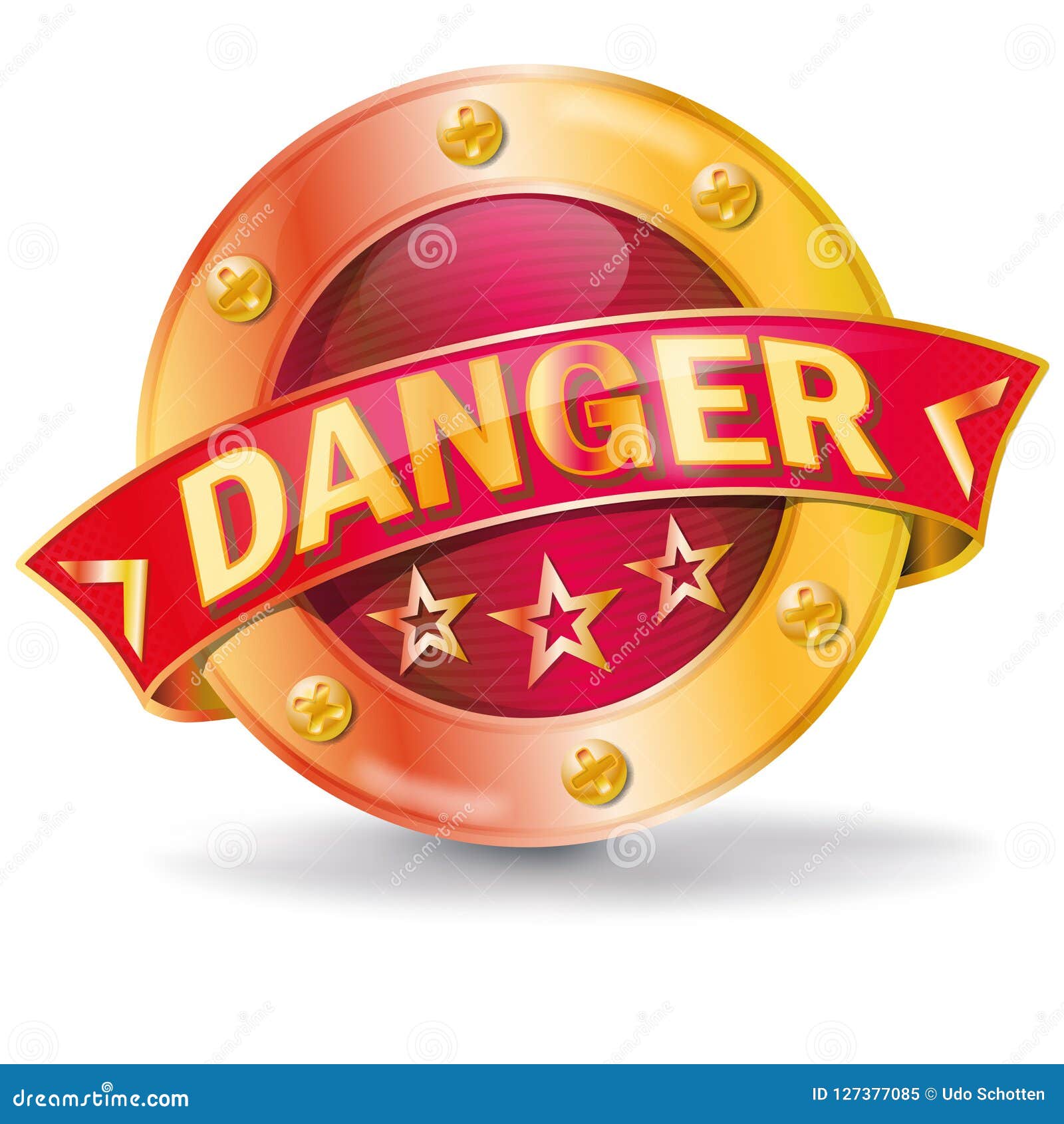 Button indicates a danger stock vector. Illustration of info - 127377085