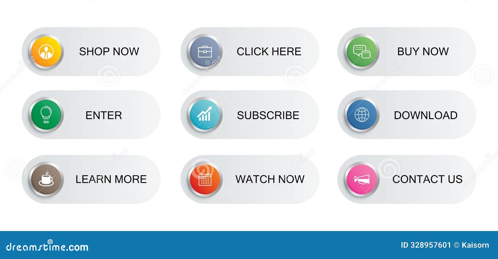 9 Button Data Infographics Rectangle Layout Paper Template ...