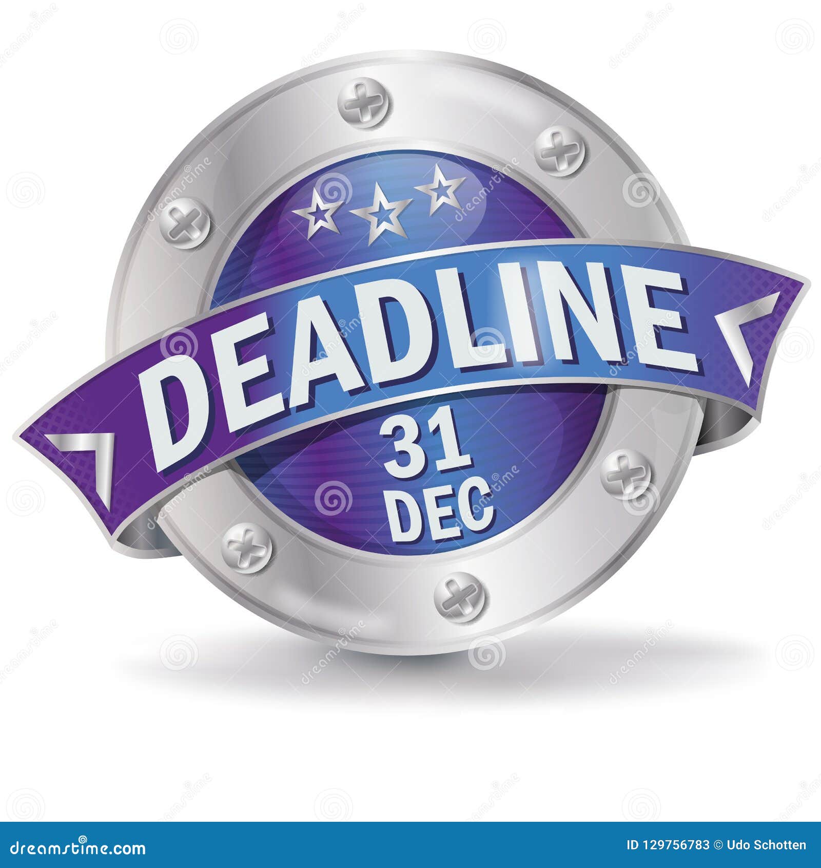 Button Deadline 31. December Stock Vector - Illustration of date ...