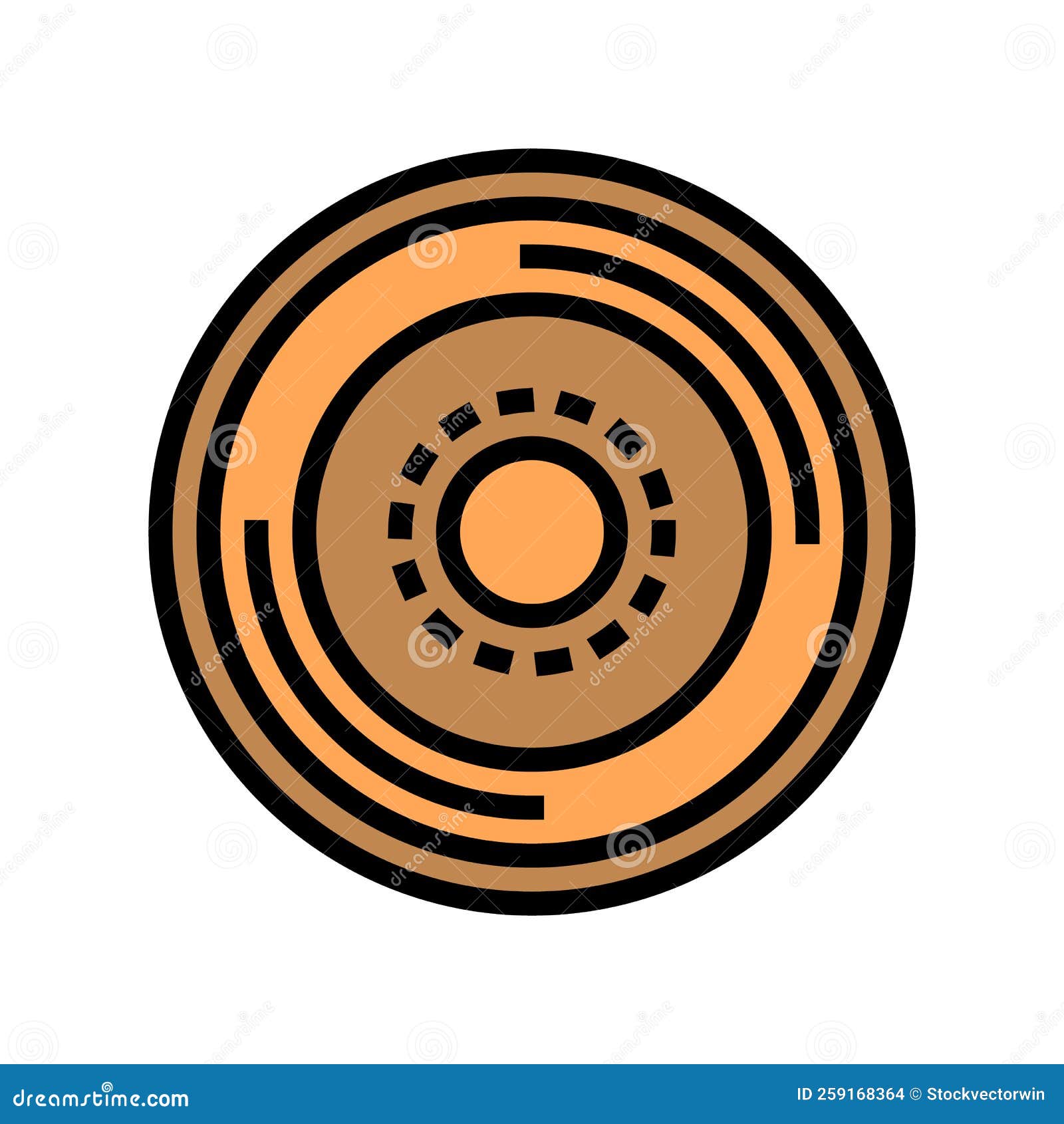 Button Denim Color Icon Vector Illustration Stock Illustration ...