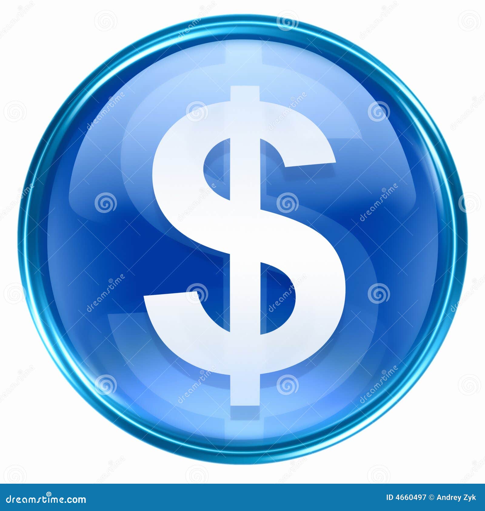 Button dollar icon blue stock illustration. Illustration of click - 4660497