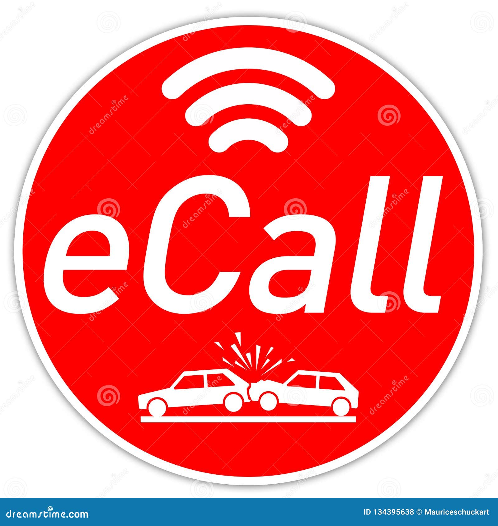 Button with E Call Emergeny Call System Stock Illustration ...