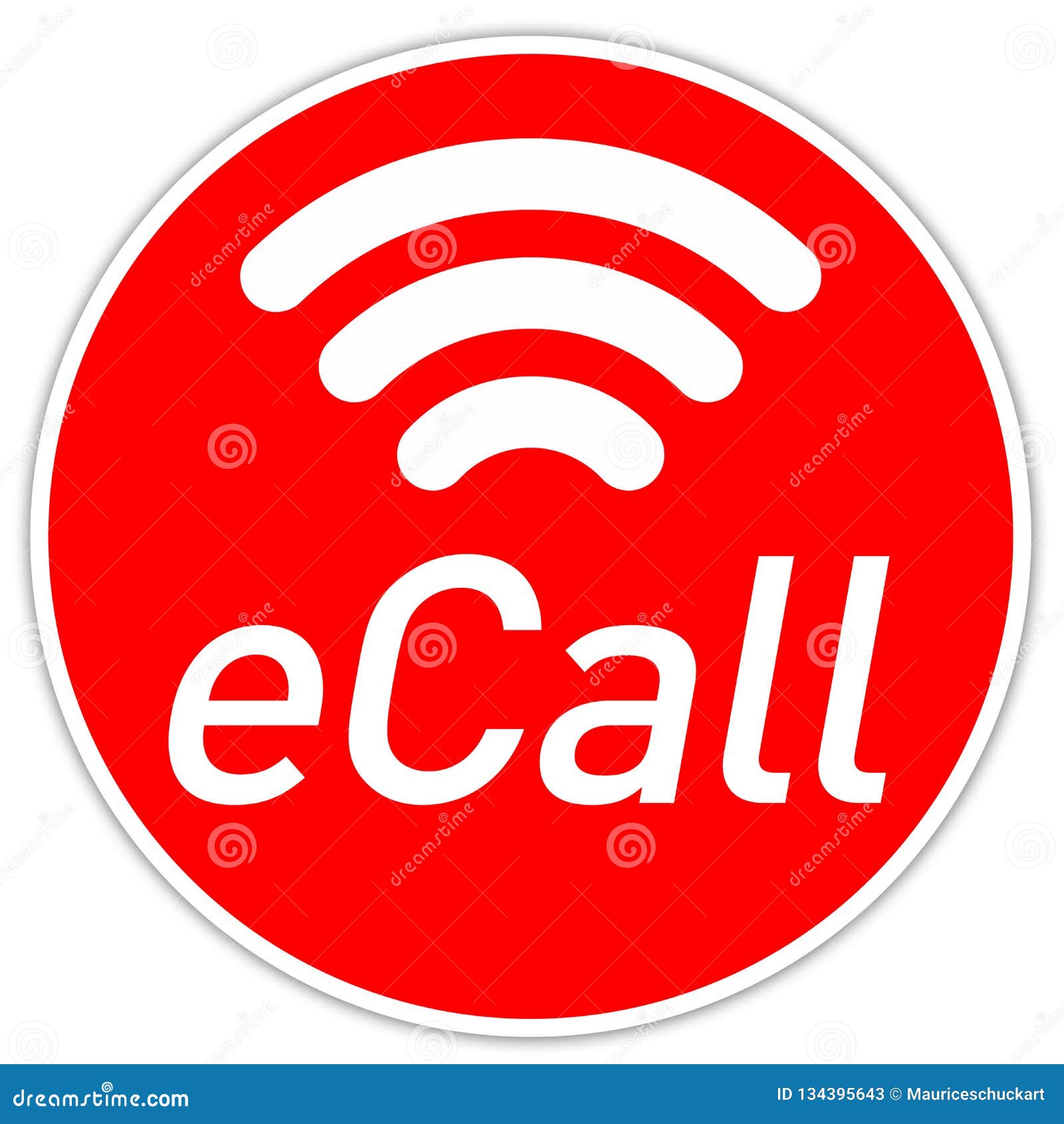 Button with E Call Emergeny Call System Stock Illustration ...