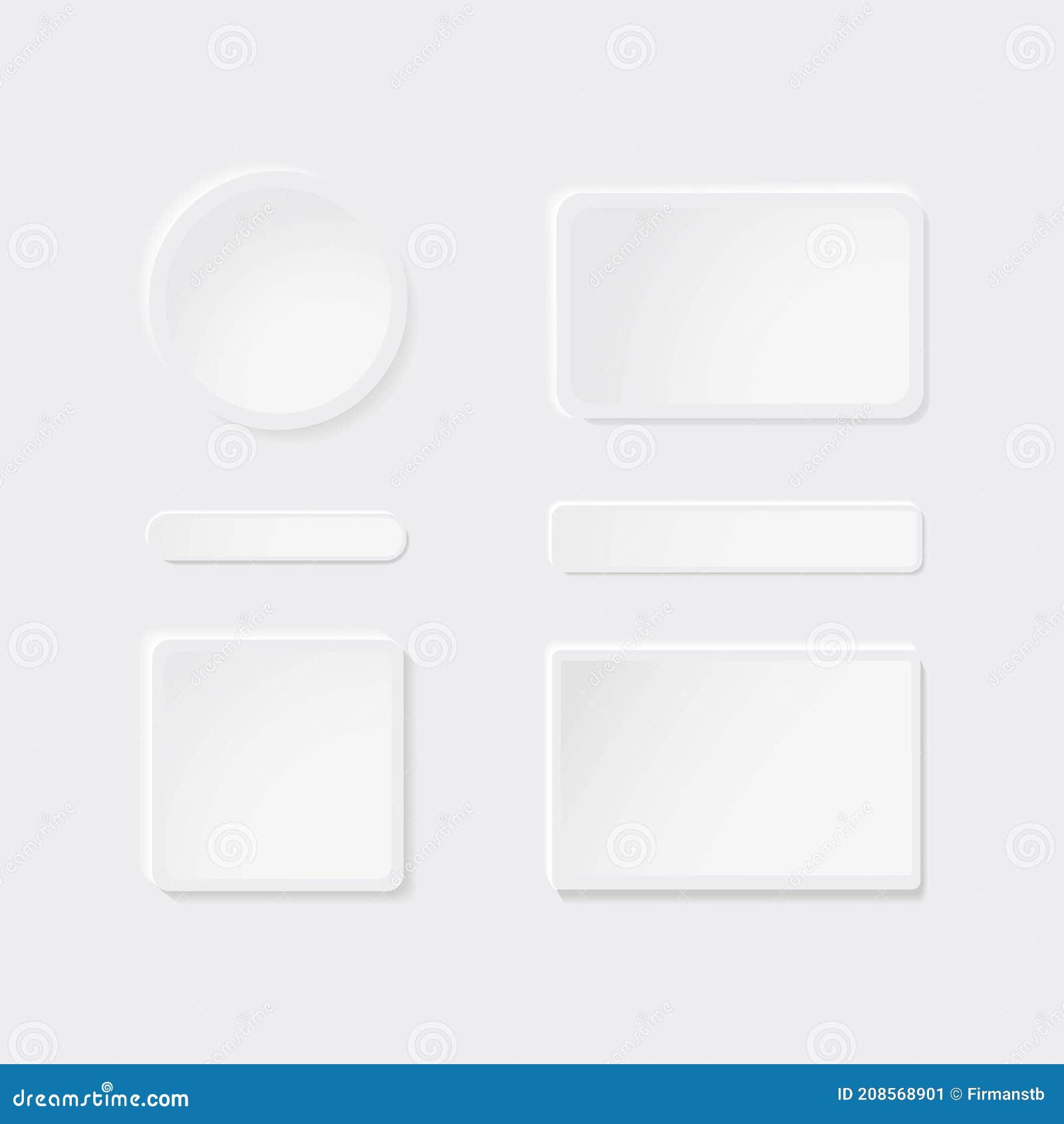 Button Elements for Mobile App Vector Design. Unique Button for Gui ...