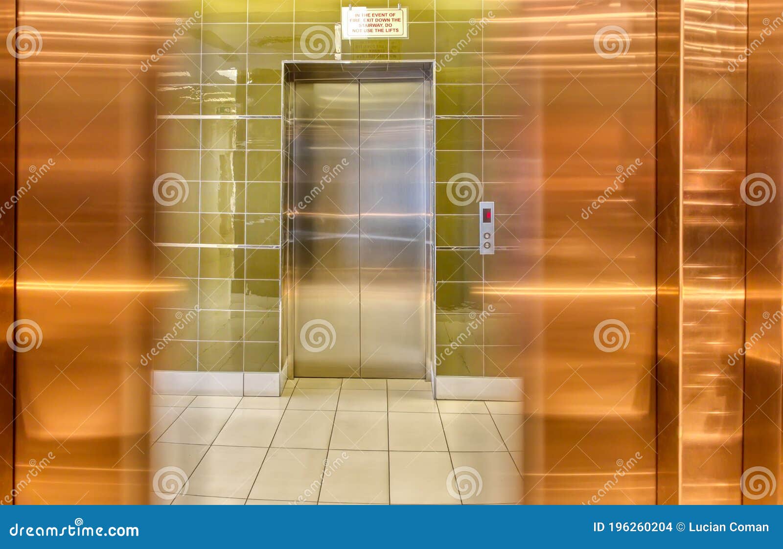 Button elevator stock photo. Image of blur, business - 196260204