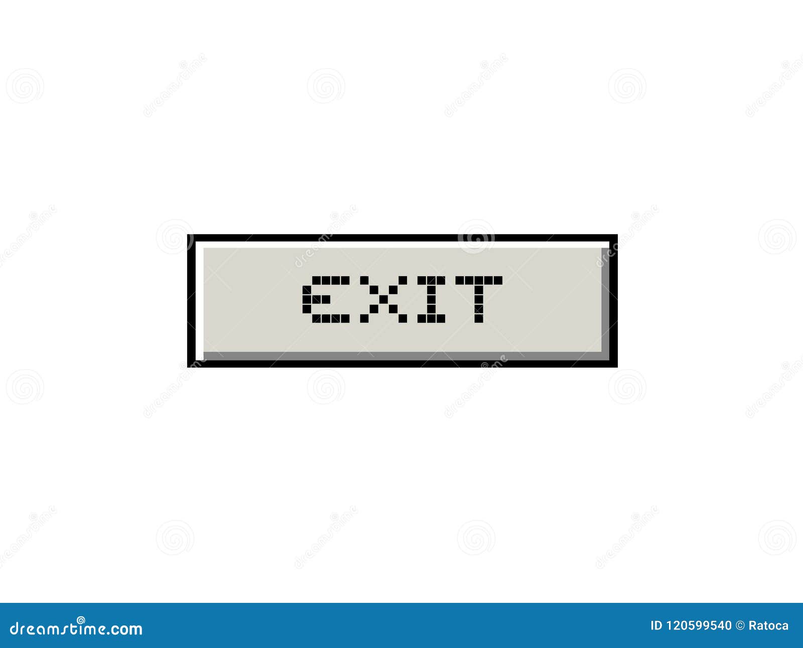 Button with exit message stock vector. Illustration of technology ...
