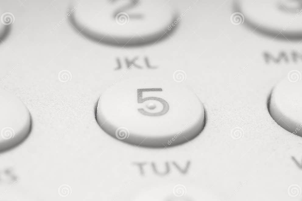 Button five stock photo. Image of phone, equipment, number - 47161954