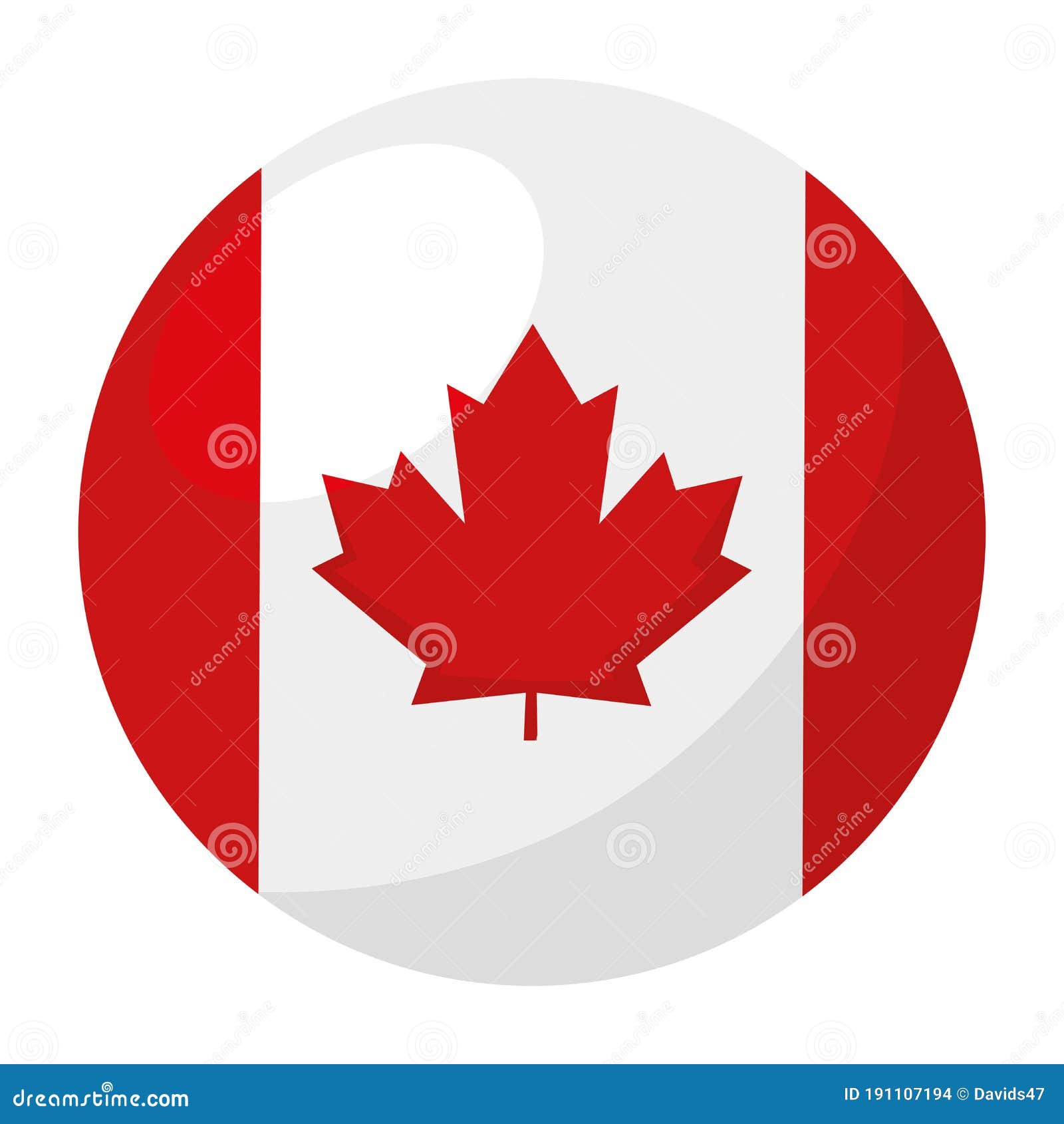 Button flag of Canada stock vector. Illustration of button - 191107194