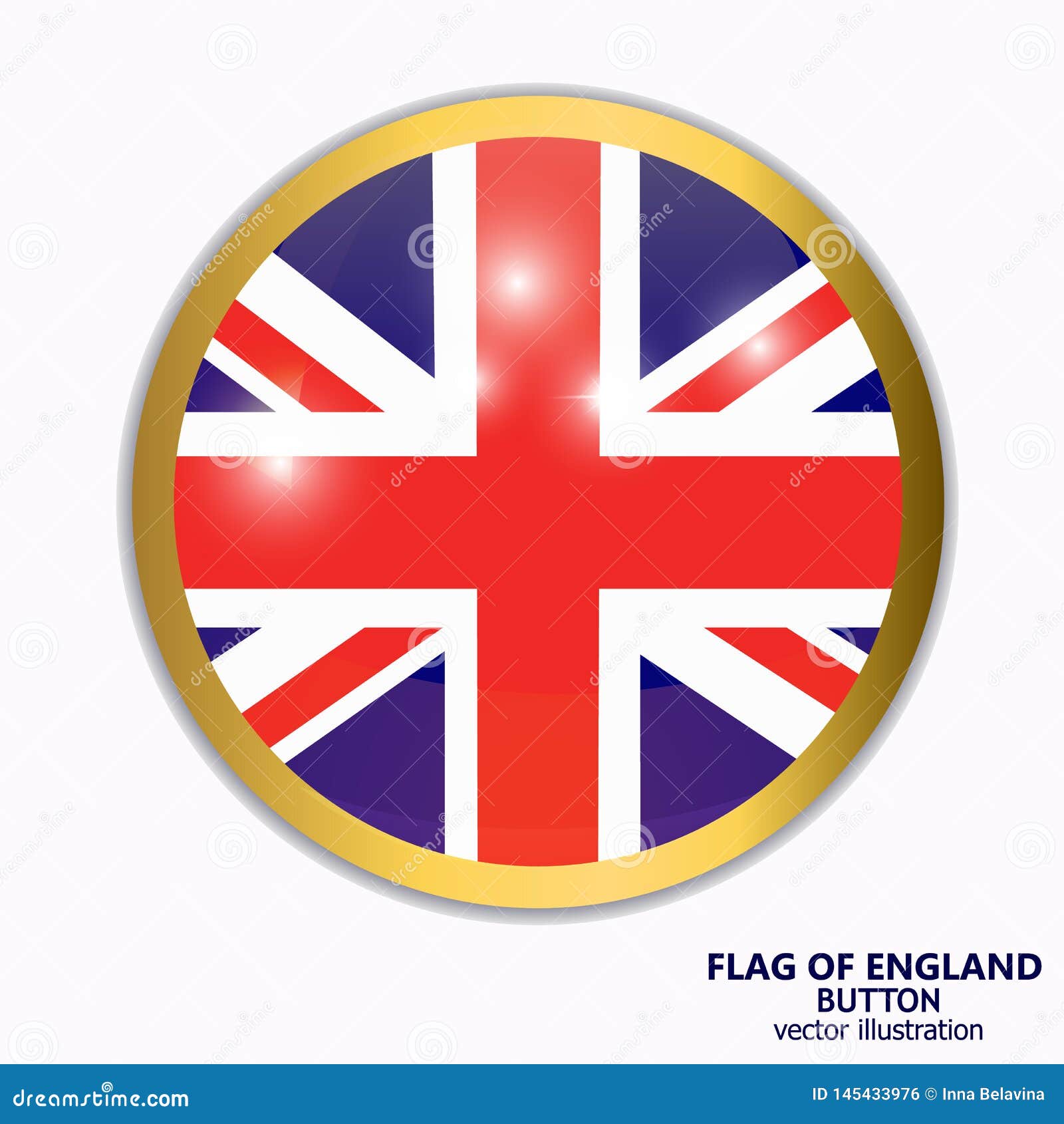 Button with Flag of England. Happy England Day Background. Stock Vector ...