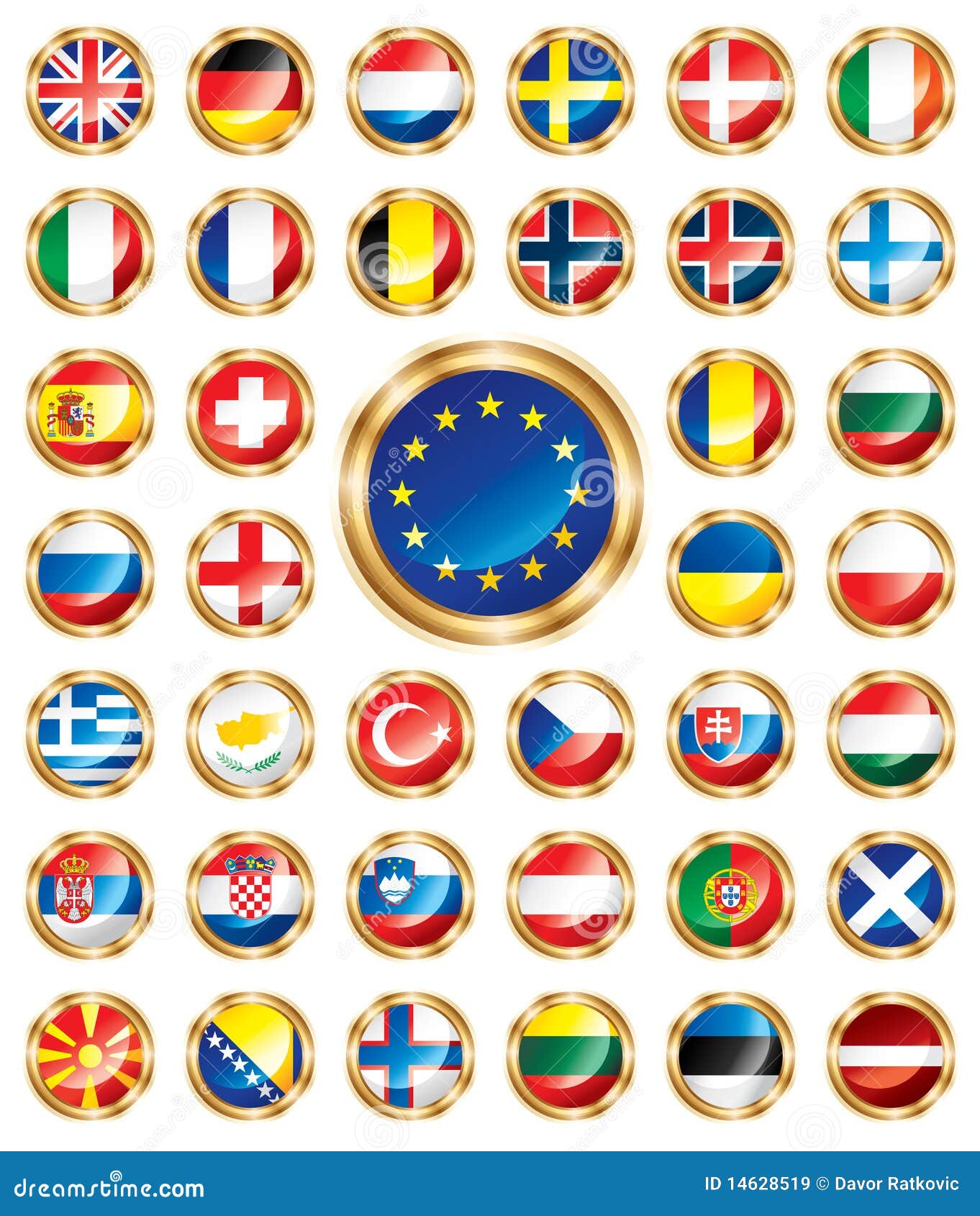 Button flags set European stock vector. Illustration of germany - 14628519
