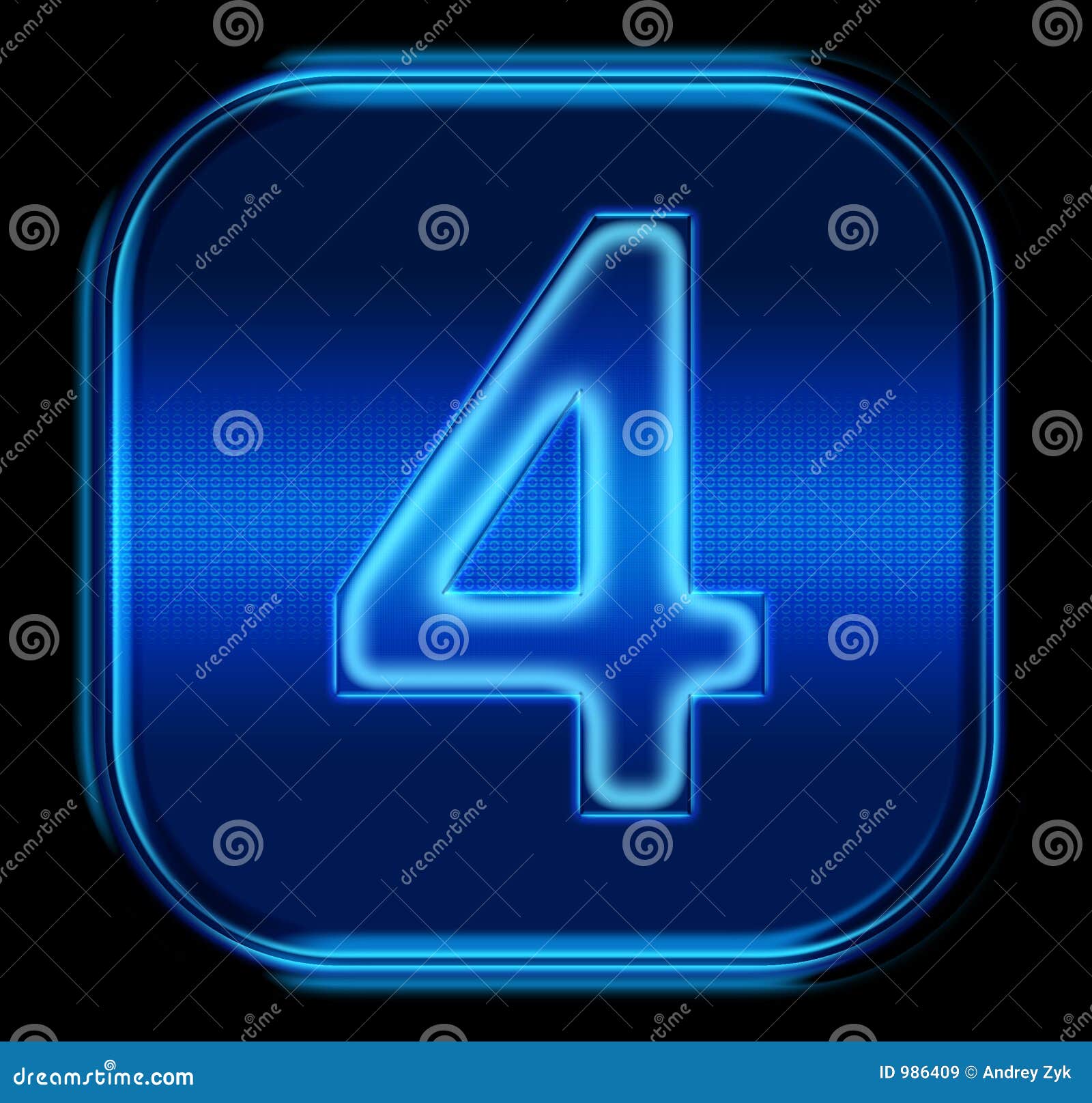 The button Four blue stock illustration. Illustration of personal - 986409