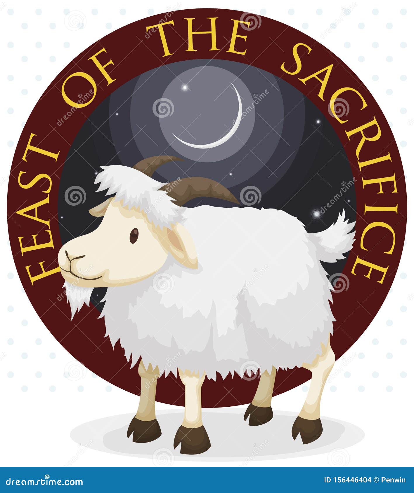 Goat And Crescent Moon Logo Stock Image | CartoonDealer.com #221729281