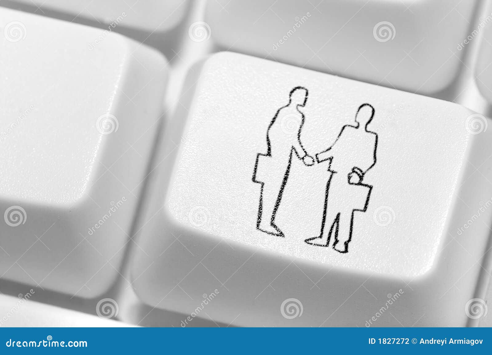 Button Hand Shake of Two Businessmen on Th Stock Photo - Image of ...