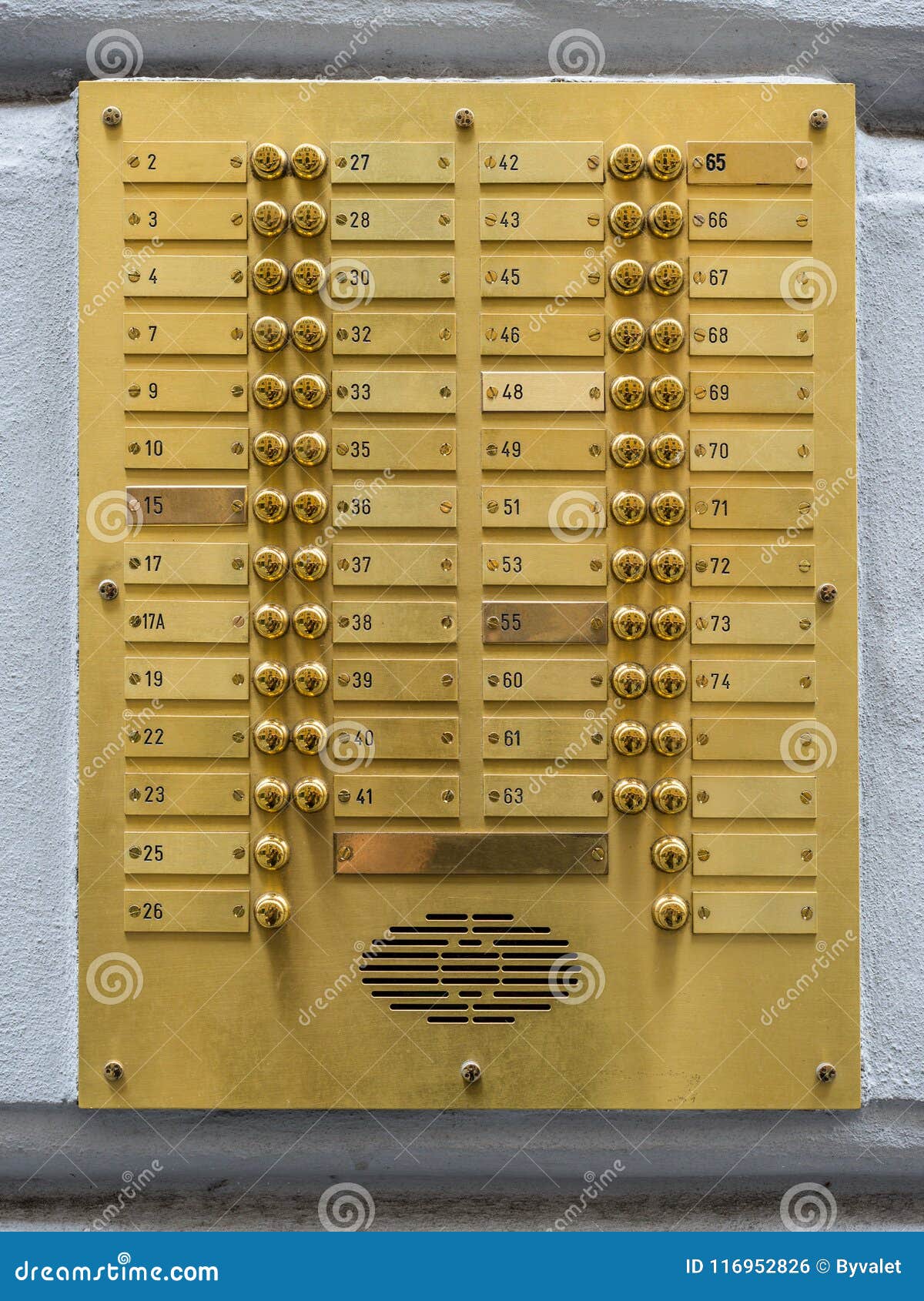 Button of House Intercom Outdoor Stock Photo - Image of control, call ...