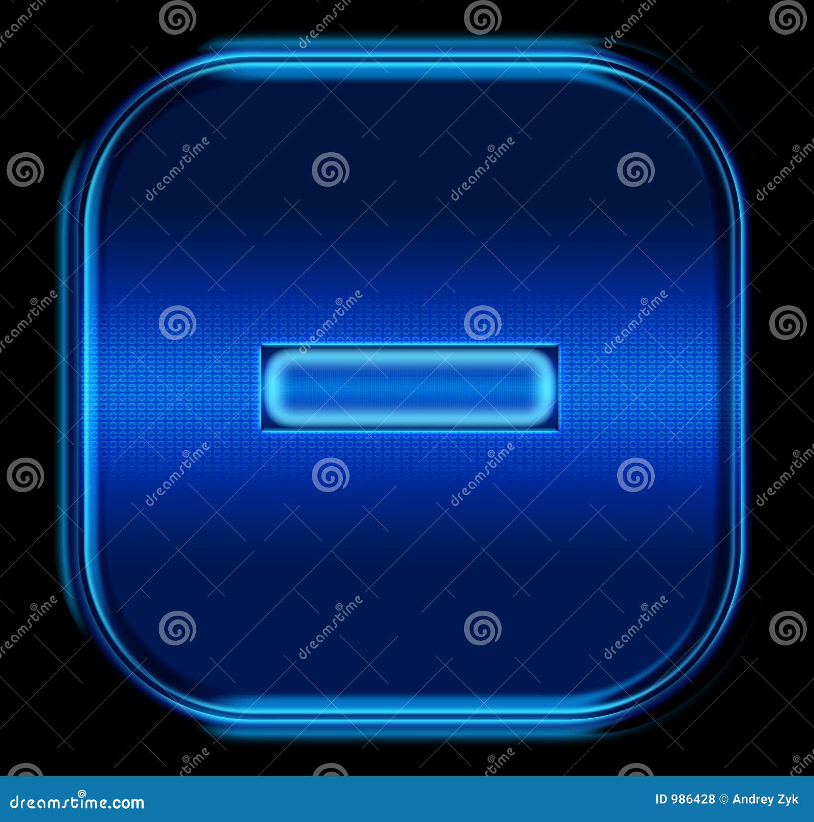 The button Hyphen blue stock illustration. Illustration of computer ...