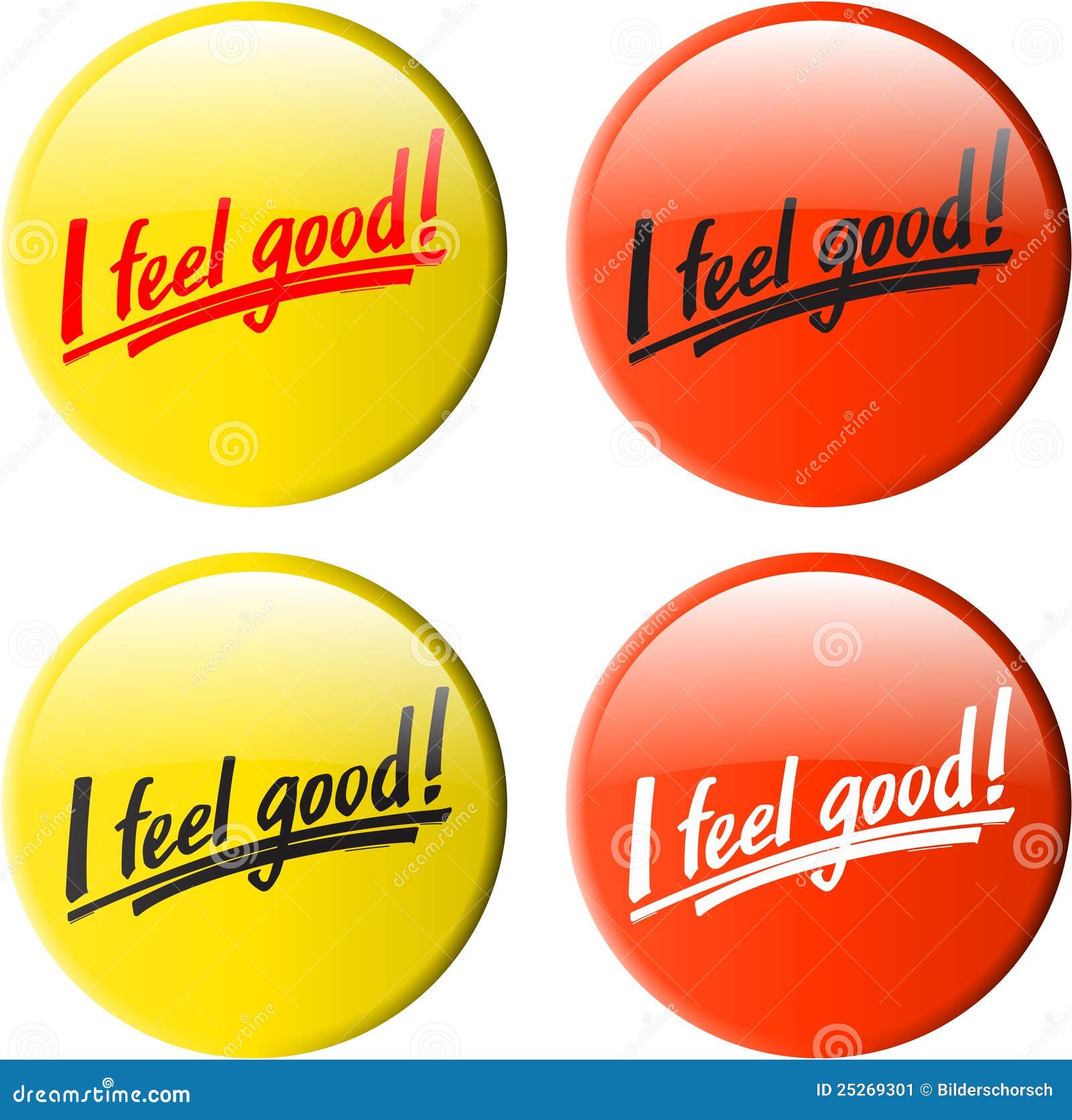 Button i feel good stock vector. Illustration of okay - 25269301