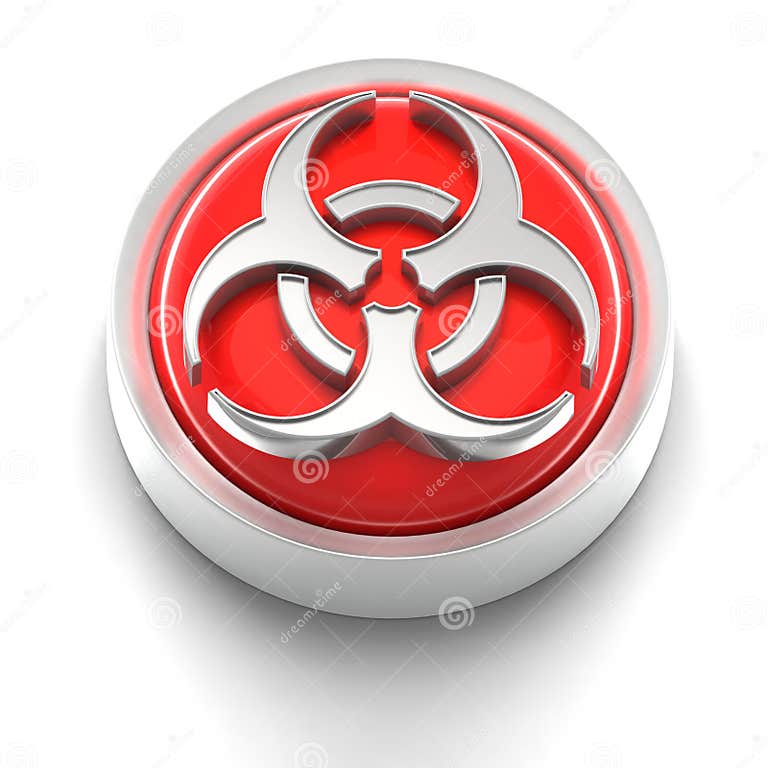Button Icon: BioHazard stock illustration. Illustration of radioactive ...