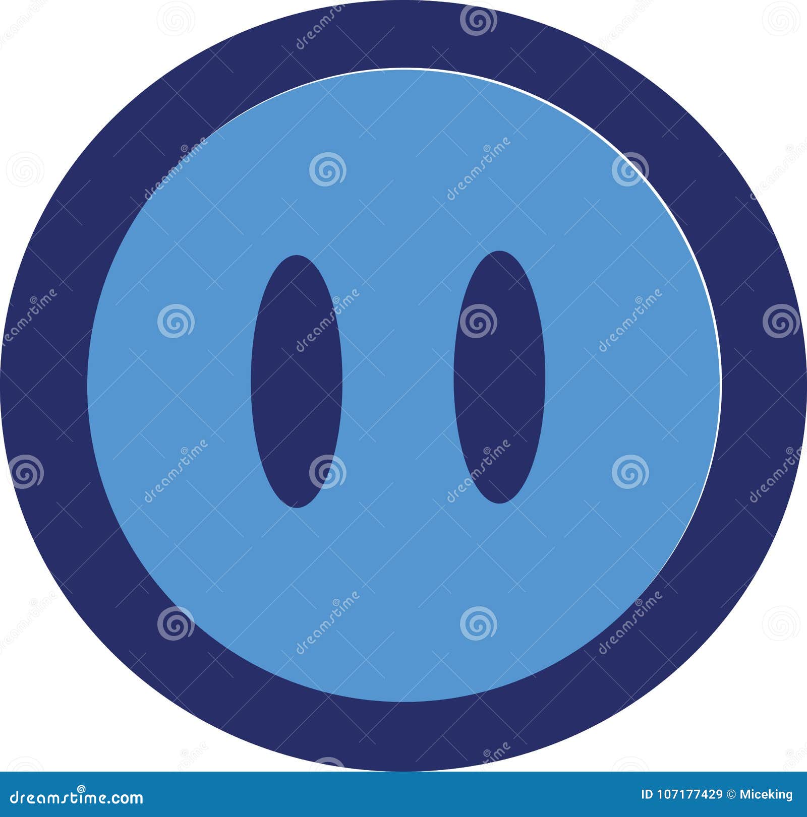 Button icon blue stock vector. Illustration of icon - 107177429