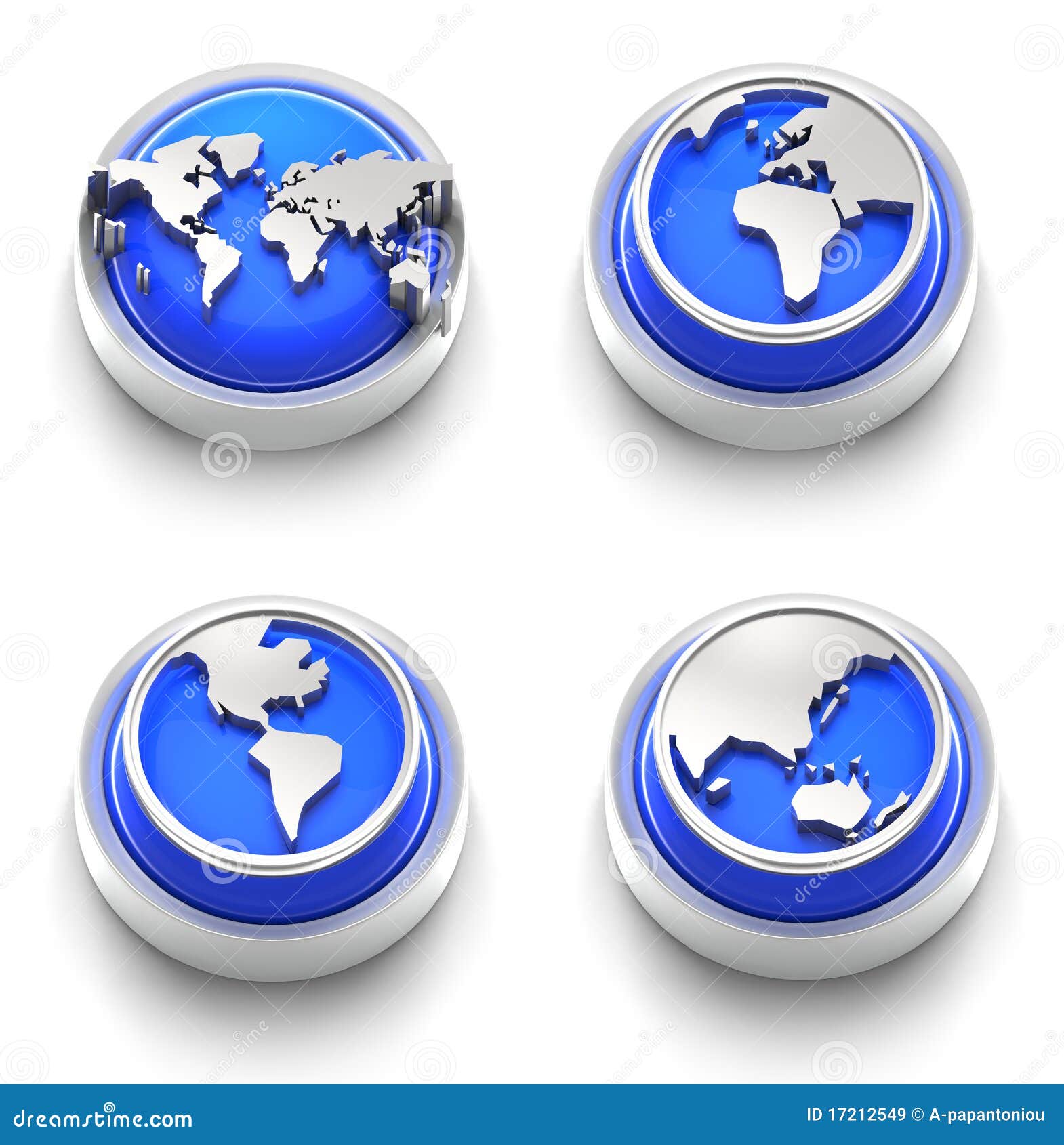 Button Icon: Blue World stock illustration. Illustration of symbol ...
