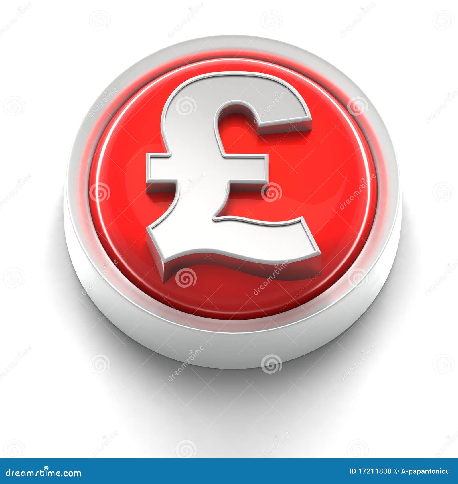 Button Icon: British Pound stock illustration. Illustration of symbol ...