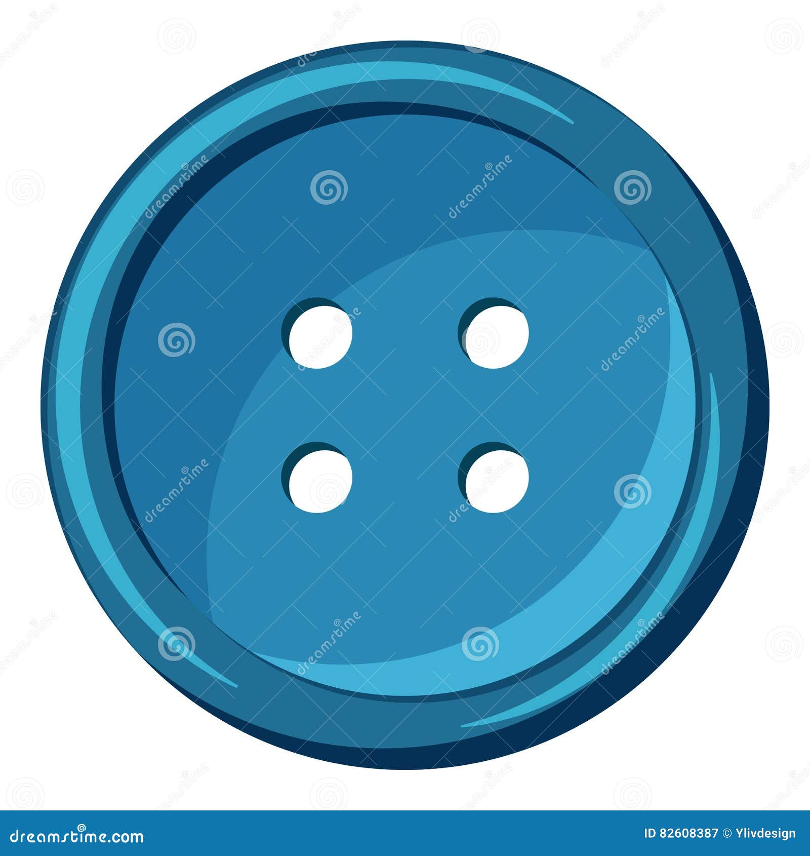 Button icon, cartoon style stock vector. Illustration of household ...