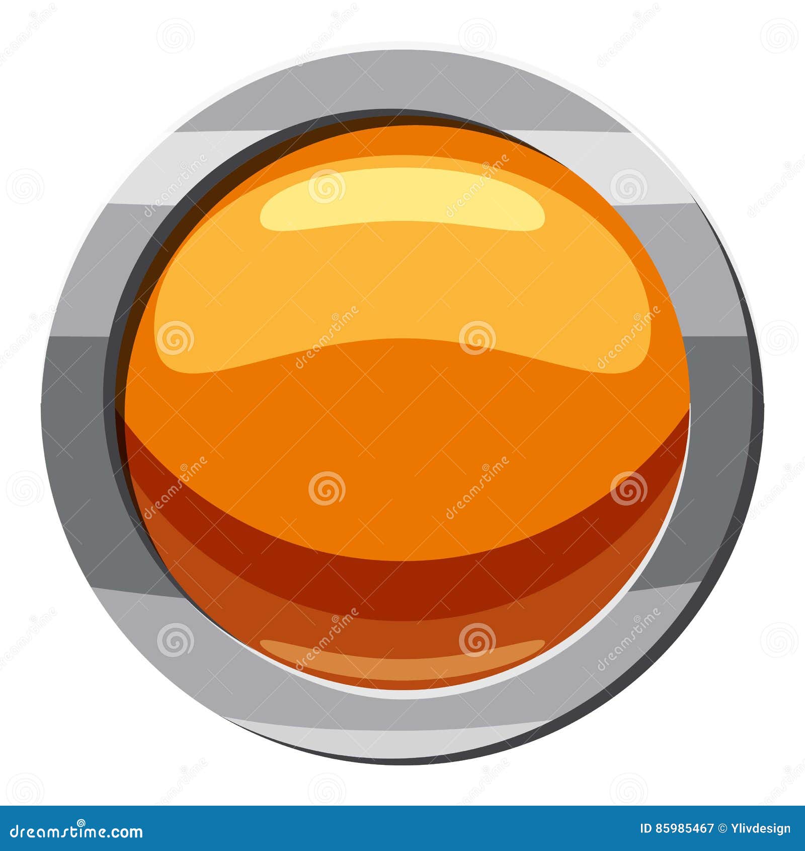 Button icon, cartoon style stock vector. Illustration of action - 85985467