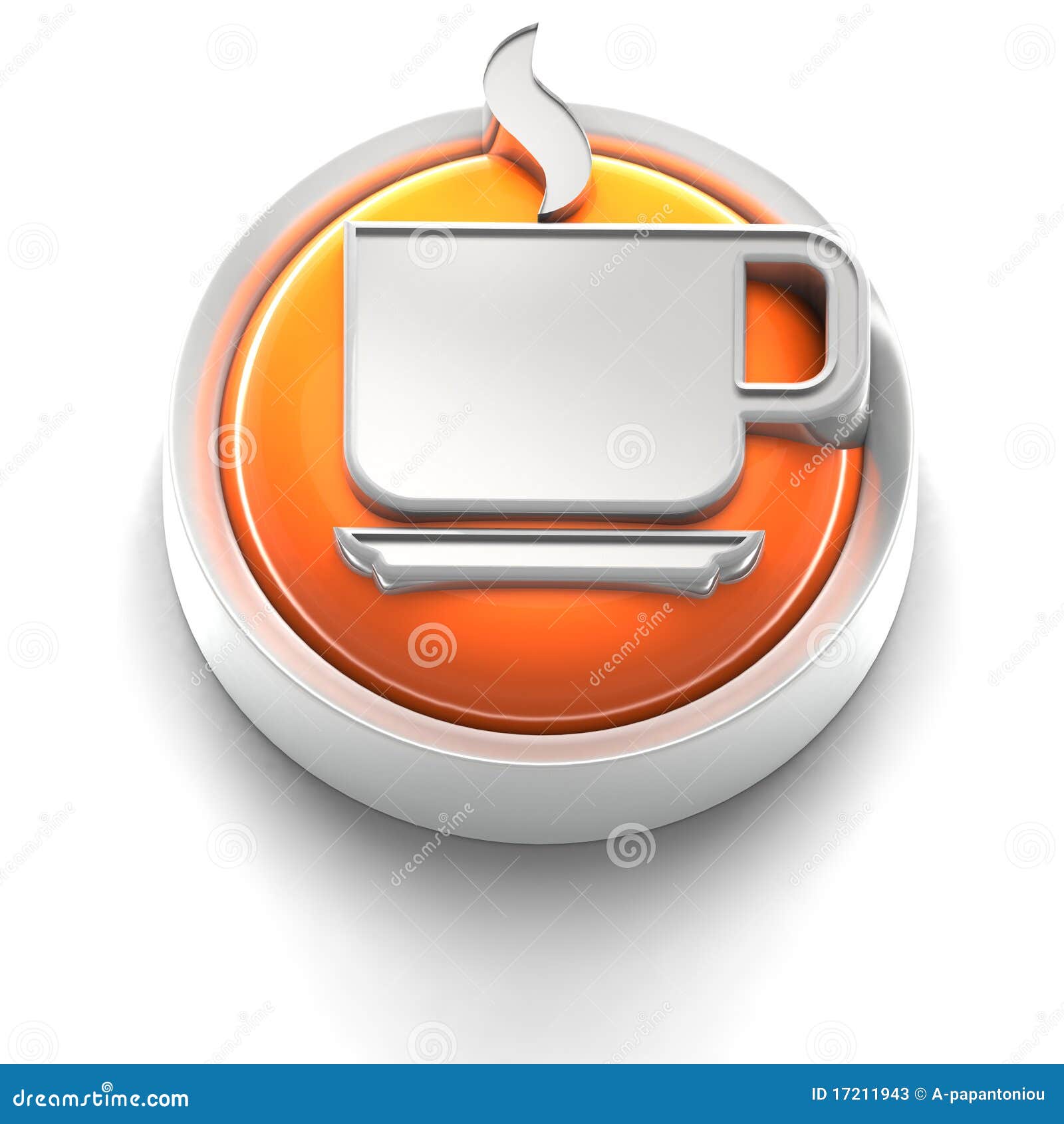 Button Icon: Coffee stock illustration. Illustration of cafe - 17211943