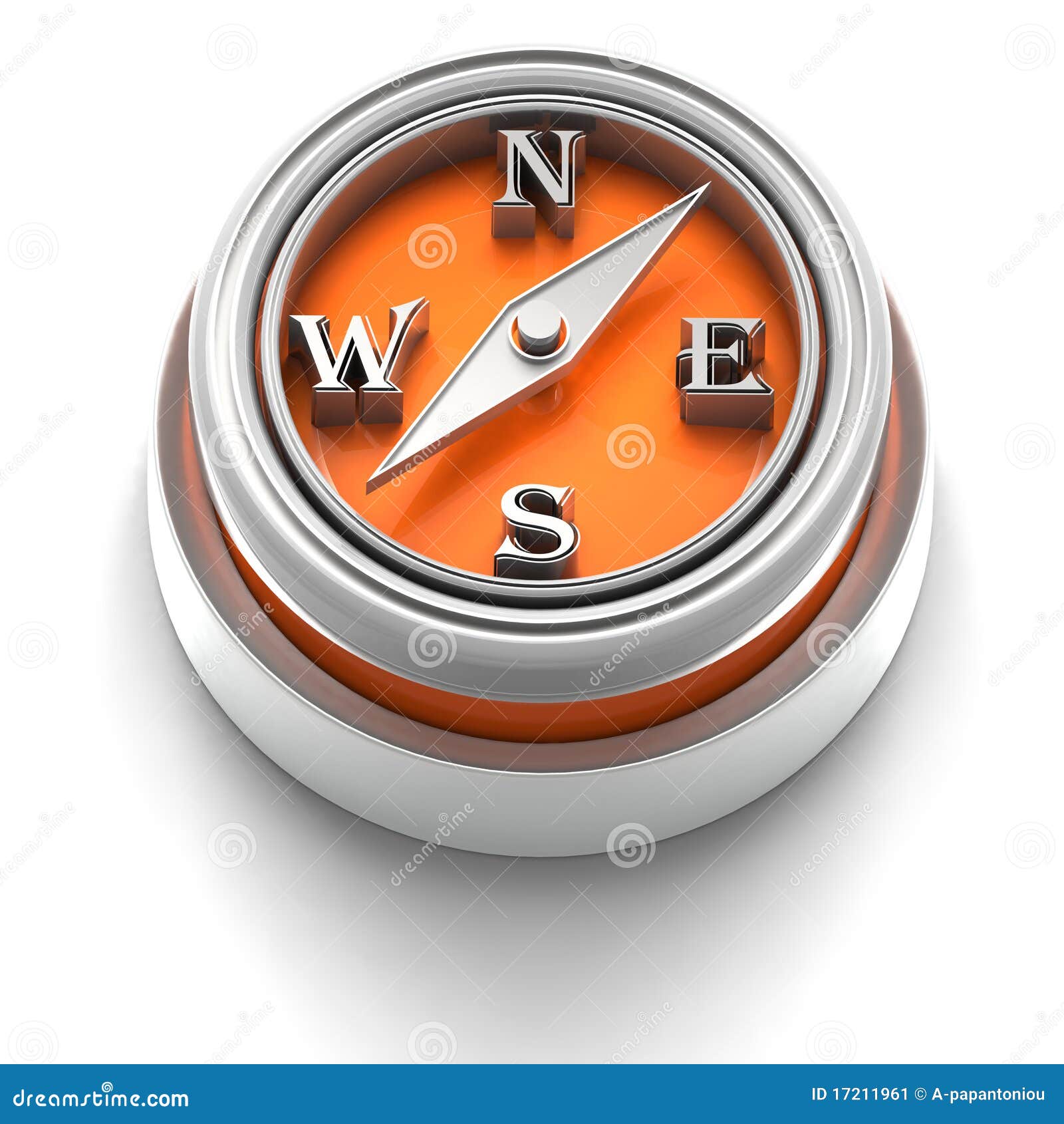 Button Icon: Compass stock illustration. Illustration of metal - 17211961
