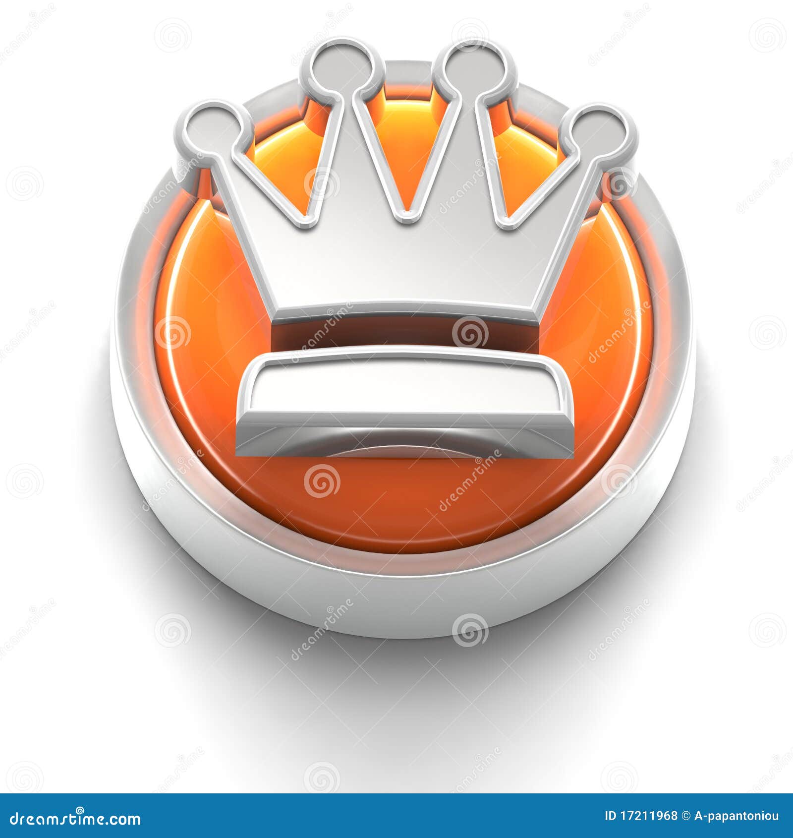 Button Icon: Crown stock illustration. Illustration of metal - 17211968