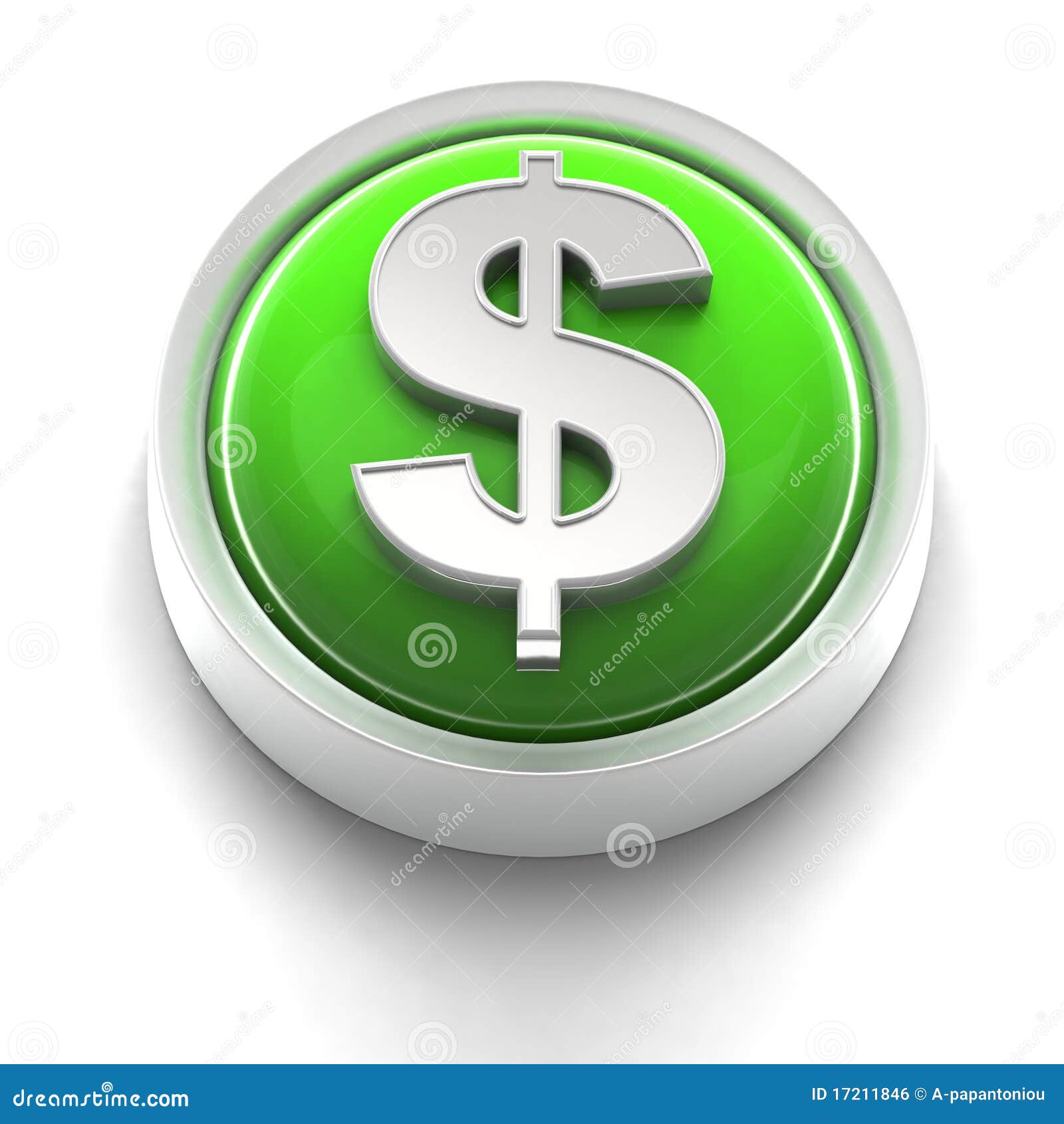 Button Icon: Dollar stock illustration. Illustration of graphics - 17211846
