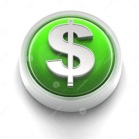 Button Icon: Dollar stock illustration. Illustration of graphics - 17211846