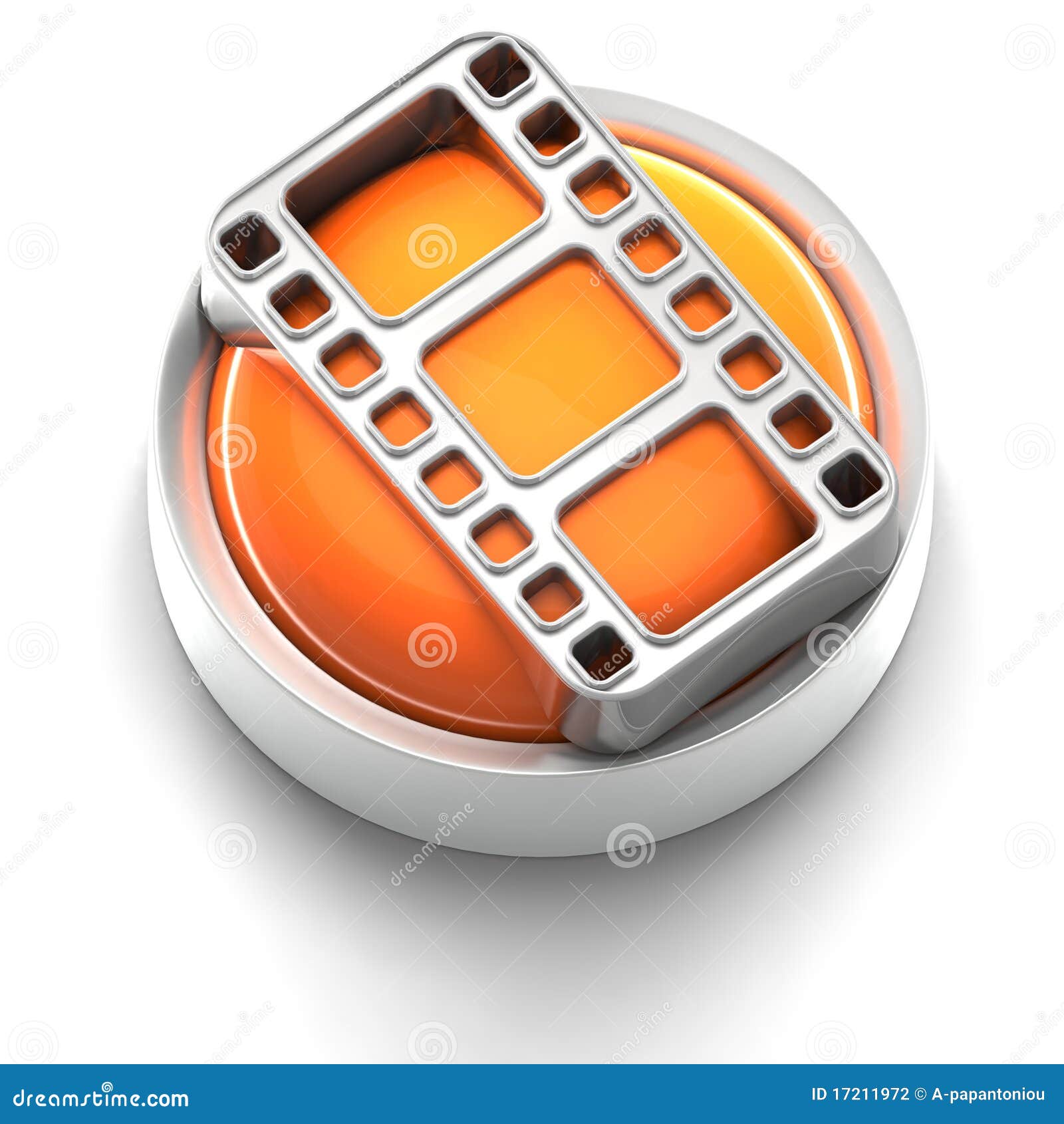 Button Icon: Film stock illustration. Illustration of round - 17211972